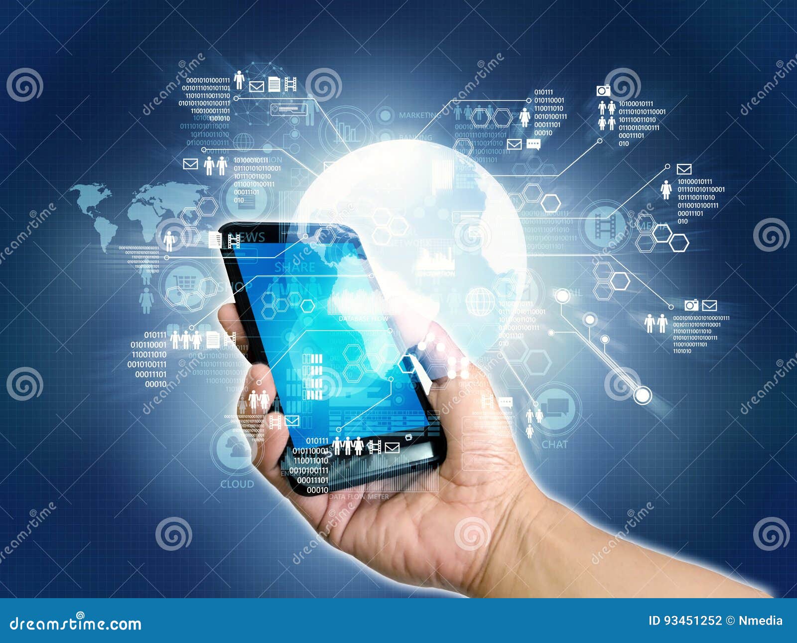 Internet Smartphone stock photo. Image of global, phone - 93451252