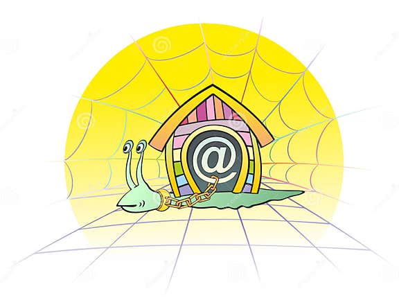 Internet snail stock vector. Illustration of vector, connection - 23248255