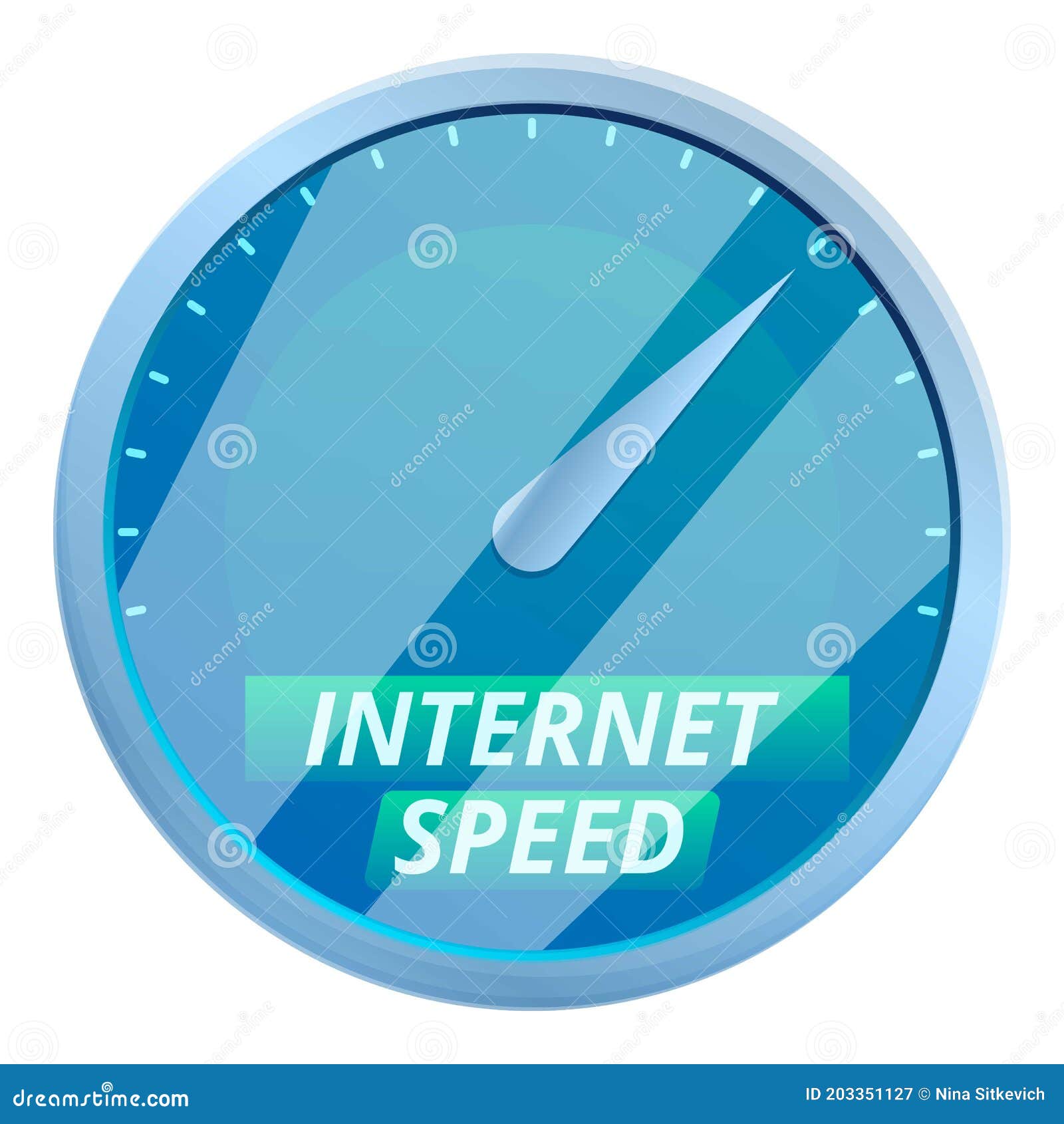 Internet Speed Gauge Icon, Cartoon Style Stock Vector - Illustration of ...