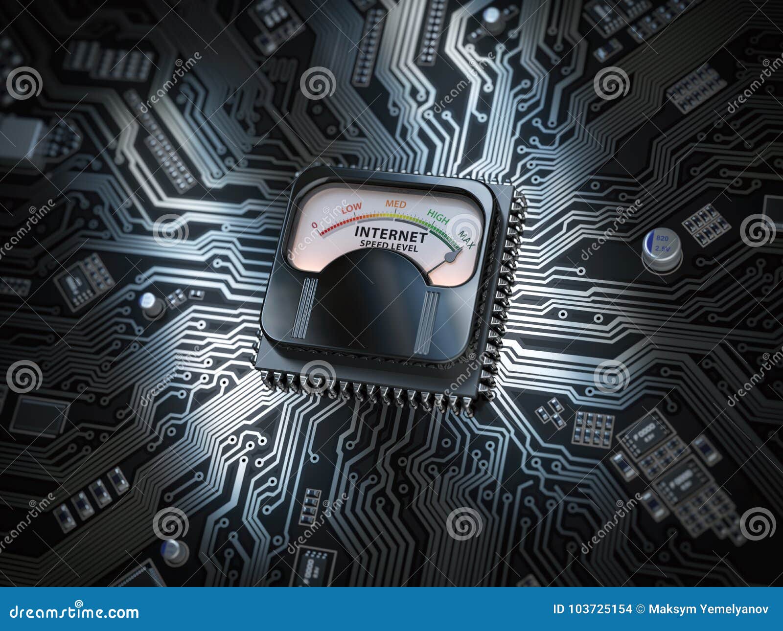 Speed Level Indicator. Low And High Scale. Barometer Level In Black And ...