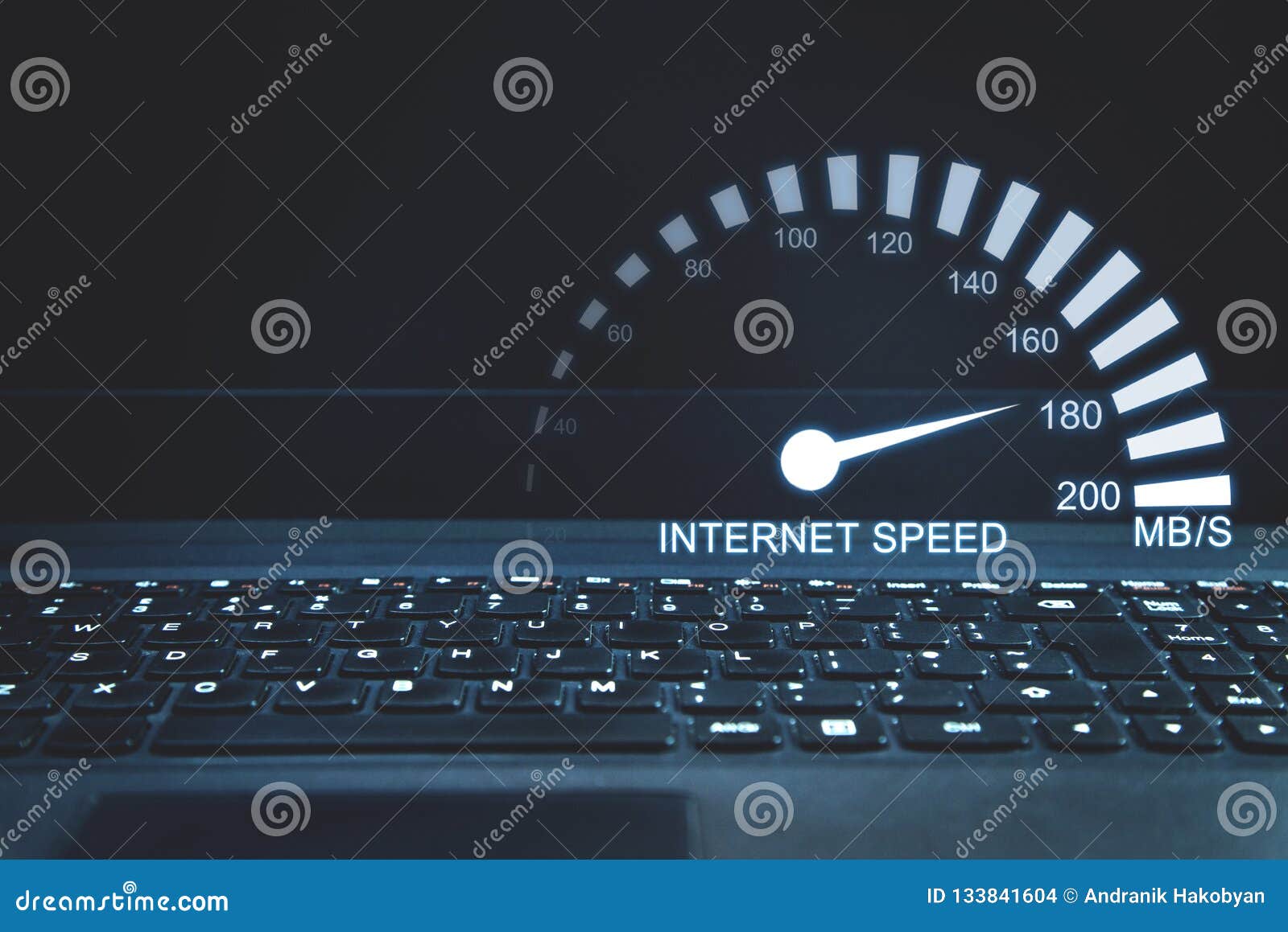 Internet Speed Measurement. Internet and Technology Concept Stock Photo ... Internet Speed Measurement. Internet and Technology Concept Stock Photo ...