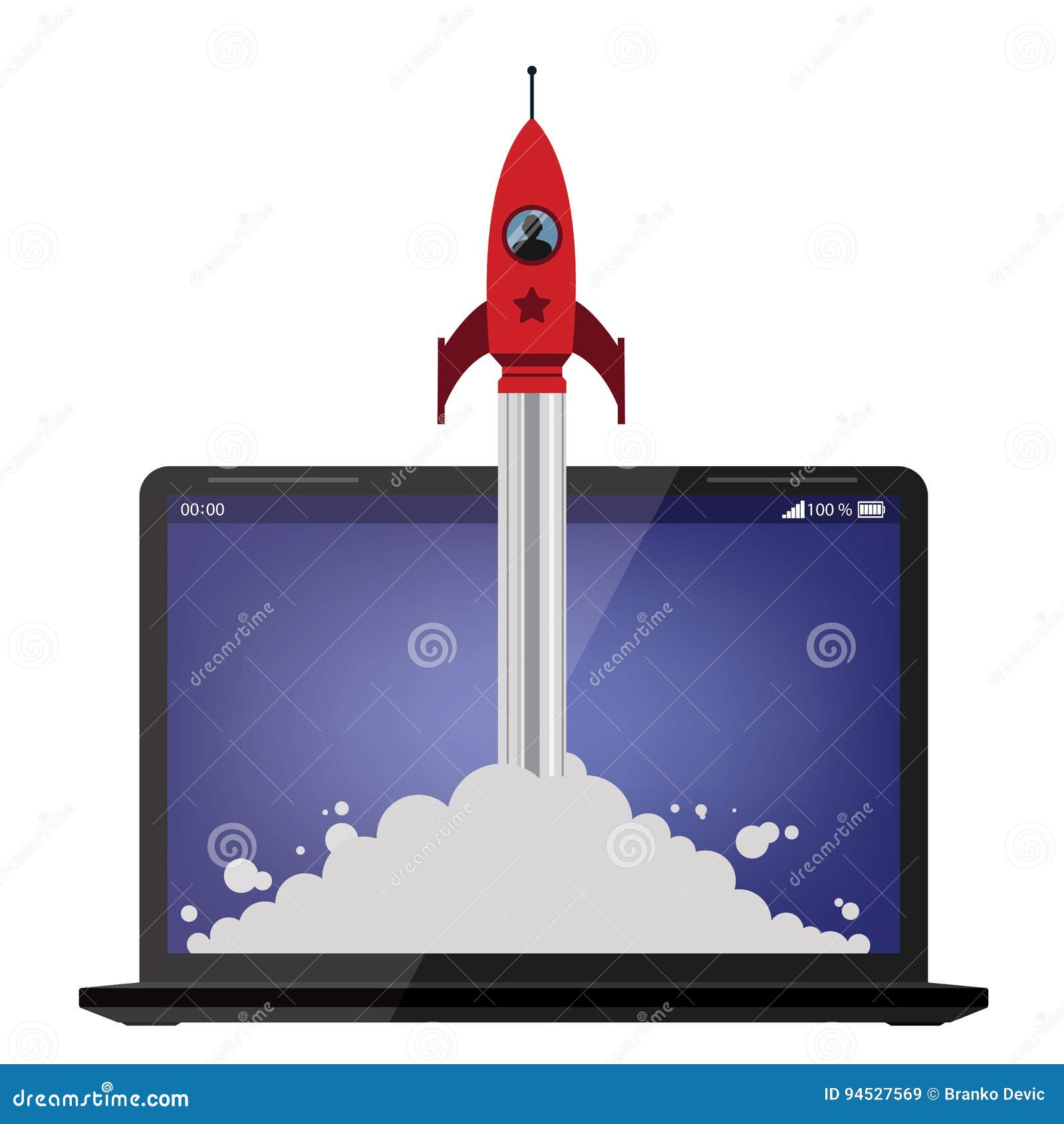 Internet speed metaphor stock vector. Illustration of isolated - 94527569