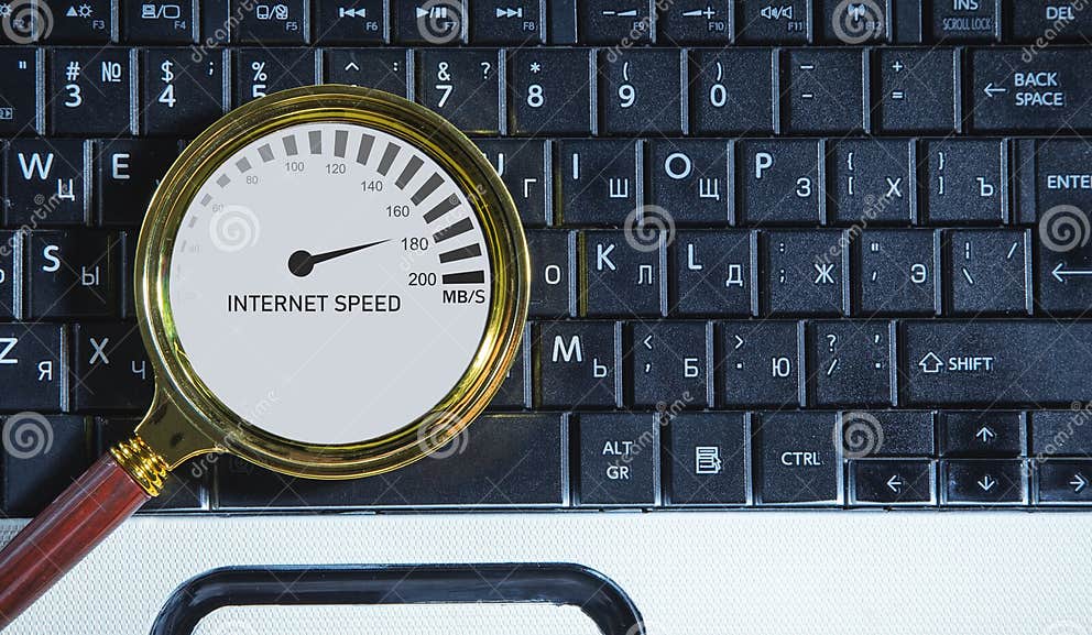Internet Speedometer. Speed. Technology. Network Stock Illustration ...