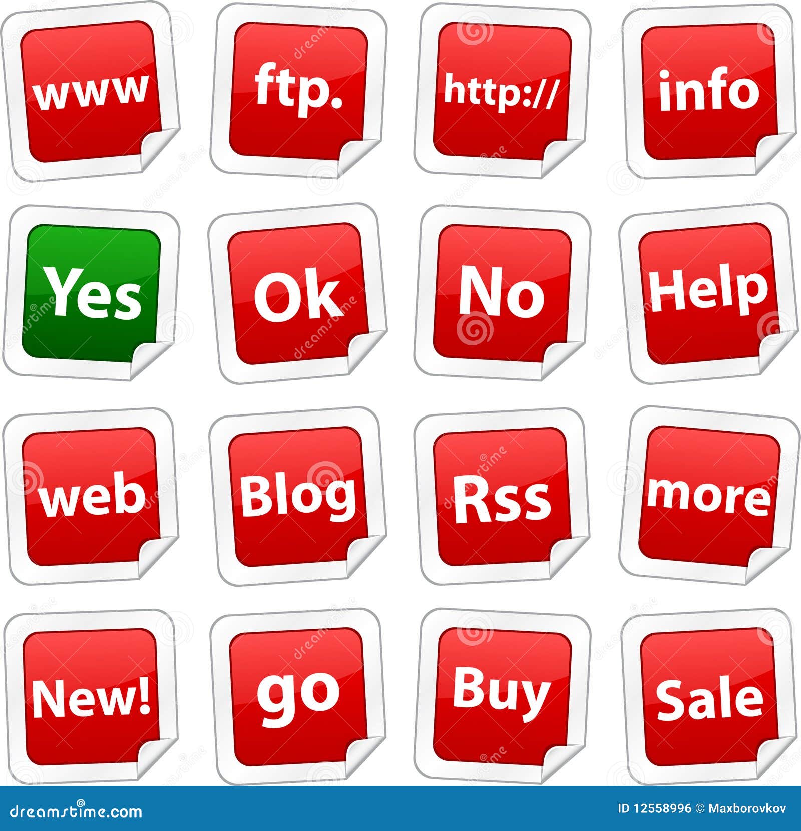 Internet stickers. stock vector. Illustration of sign - 12558996