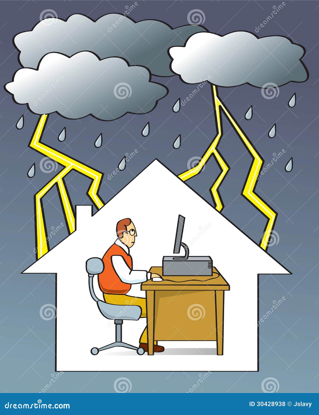 Internet Storm Cloud stock vector. Illustration of cloud - 30428938