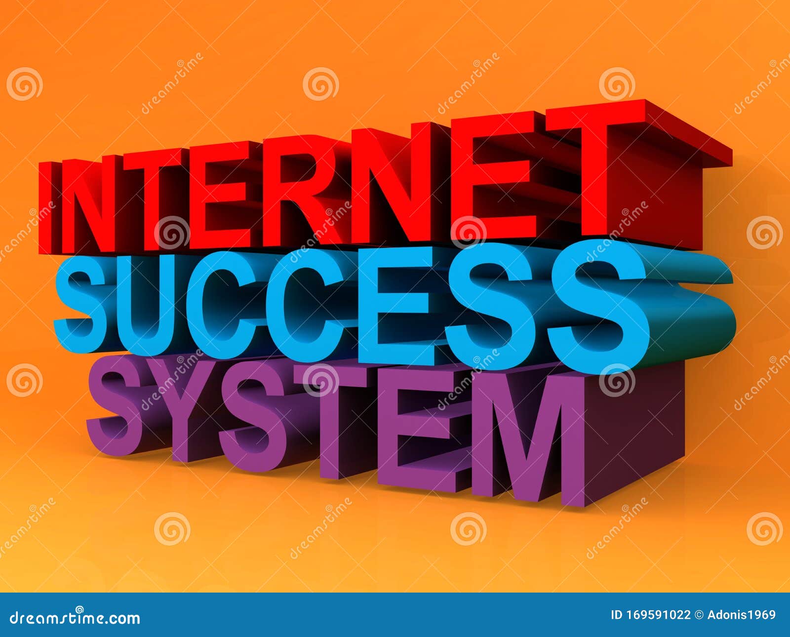 Internet Success System on Orange Stock Illustration - Illustration of ...