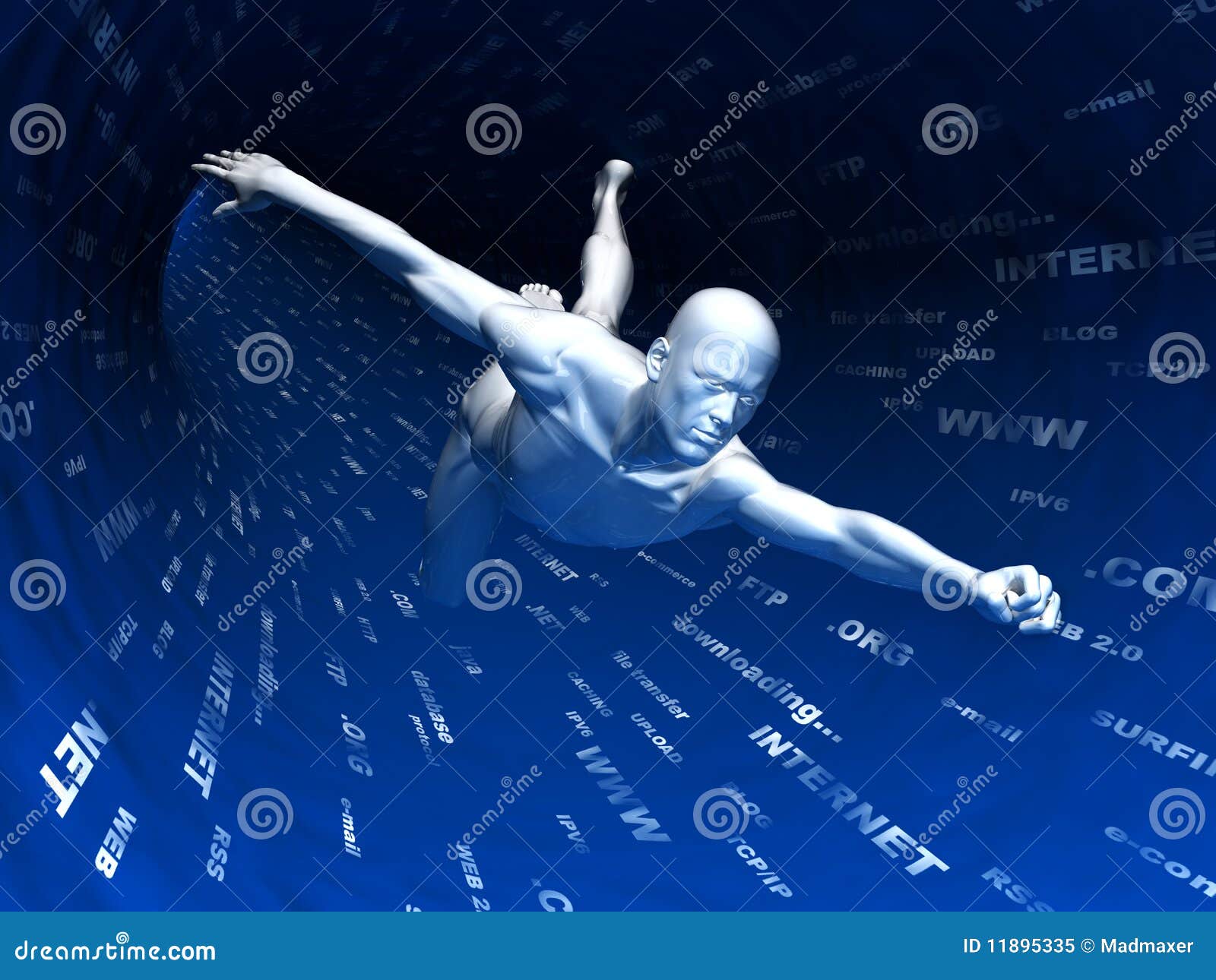 Internet surfing stock illustration. Illustration of flight - 11895335