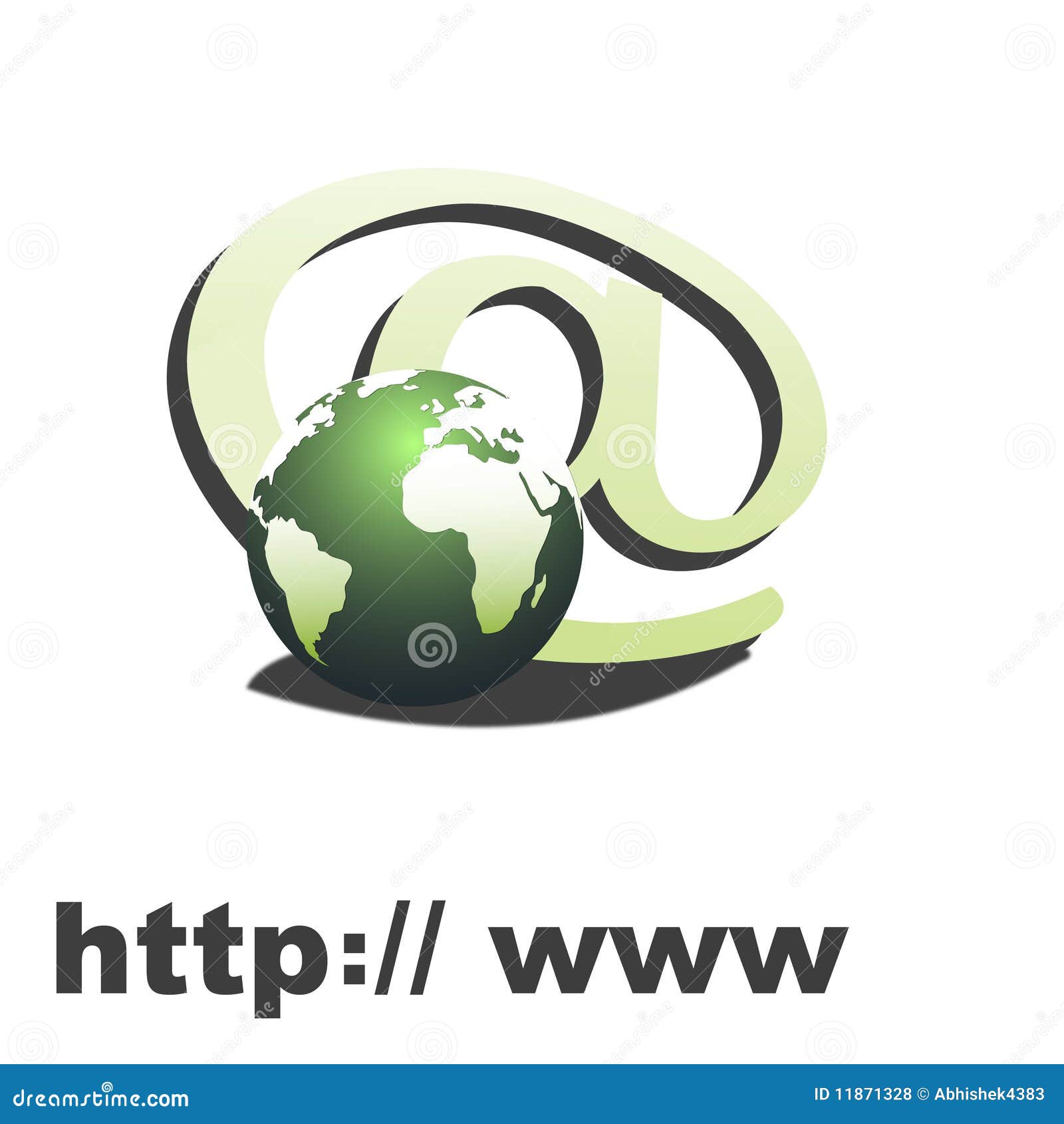 Internet symbol with globe stock illustration. Illustration of globe ...