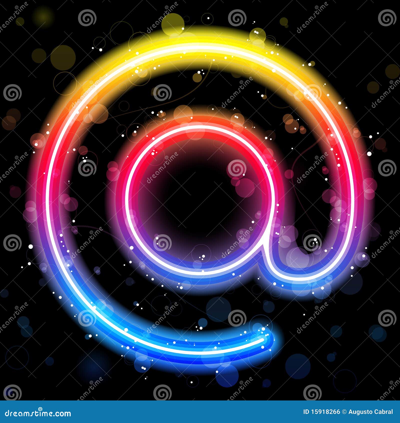 Internet Symbol Rainbow Lights Stock Vector - Illustration of shine ...