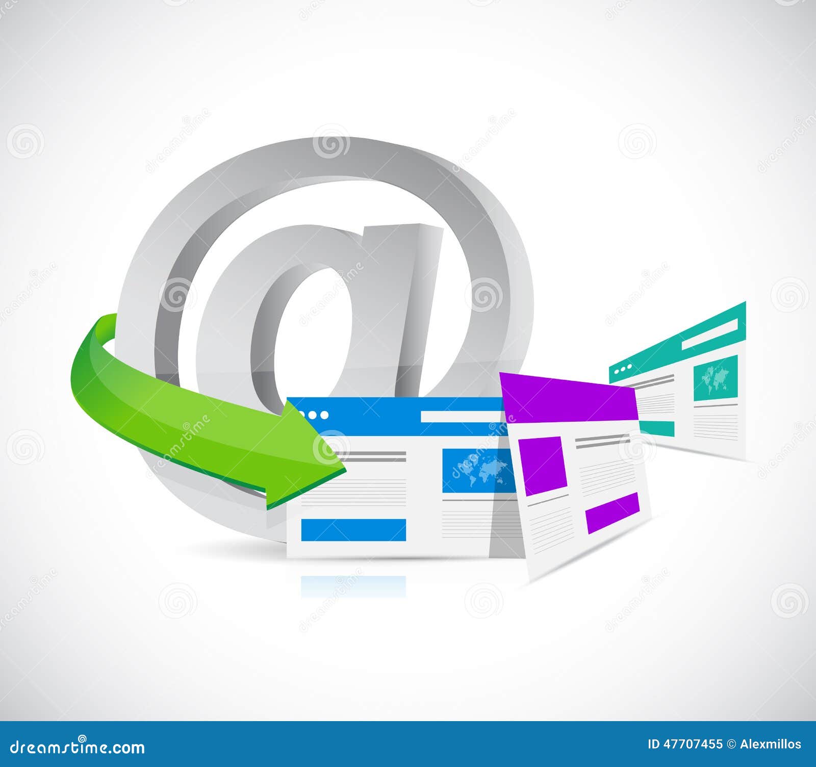 Internet Symbol and Web Browsers. Stock Illustration - Illustration of ...