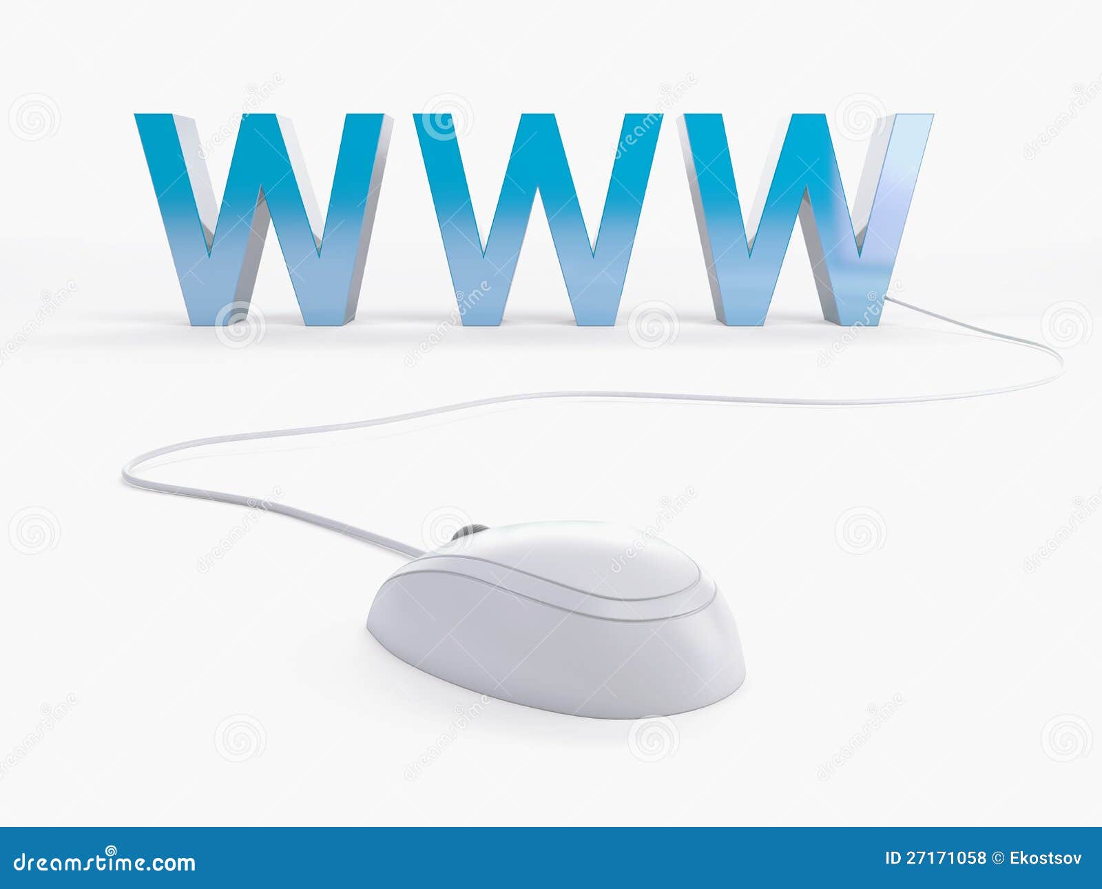 Internet Symbol Www Connected To a Mouse Stock Illustration ...