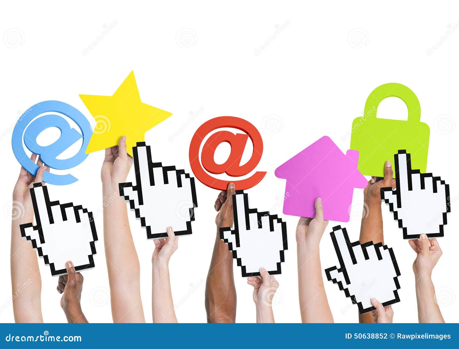 Internet Symbols Cursor Communication Internet Concept Stock Photo ...