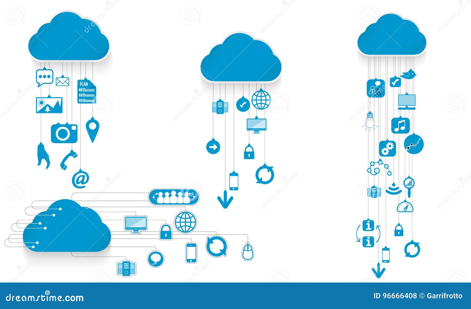 Internet symbols stock vector. Illustration of computer - 96666408