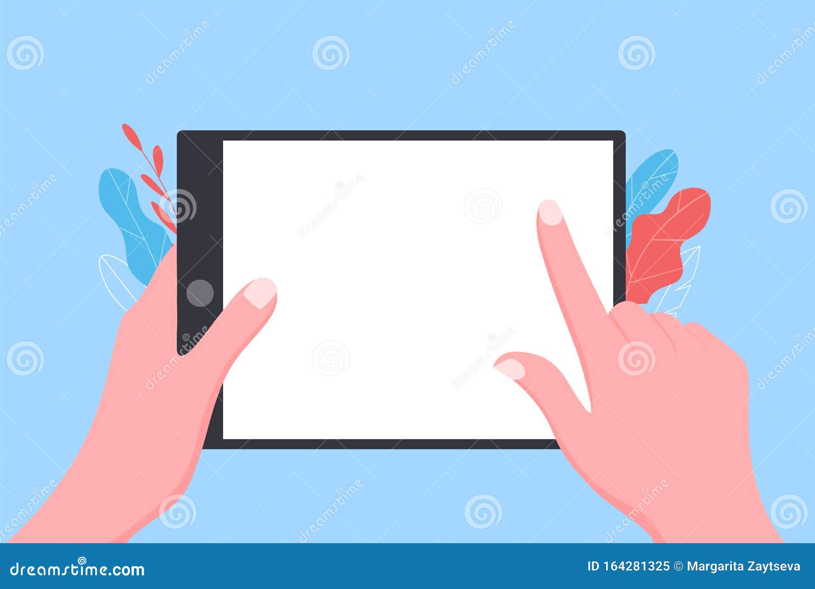 Internet Tablet App Concept. Stock Vector - Illustration of isolated ...