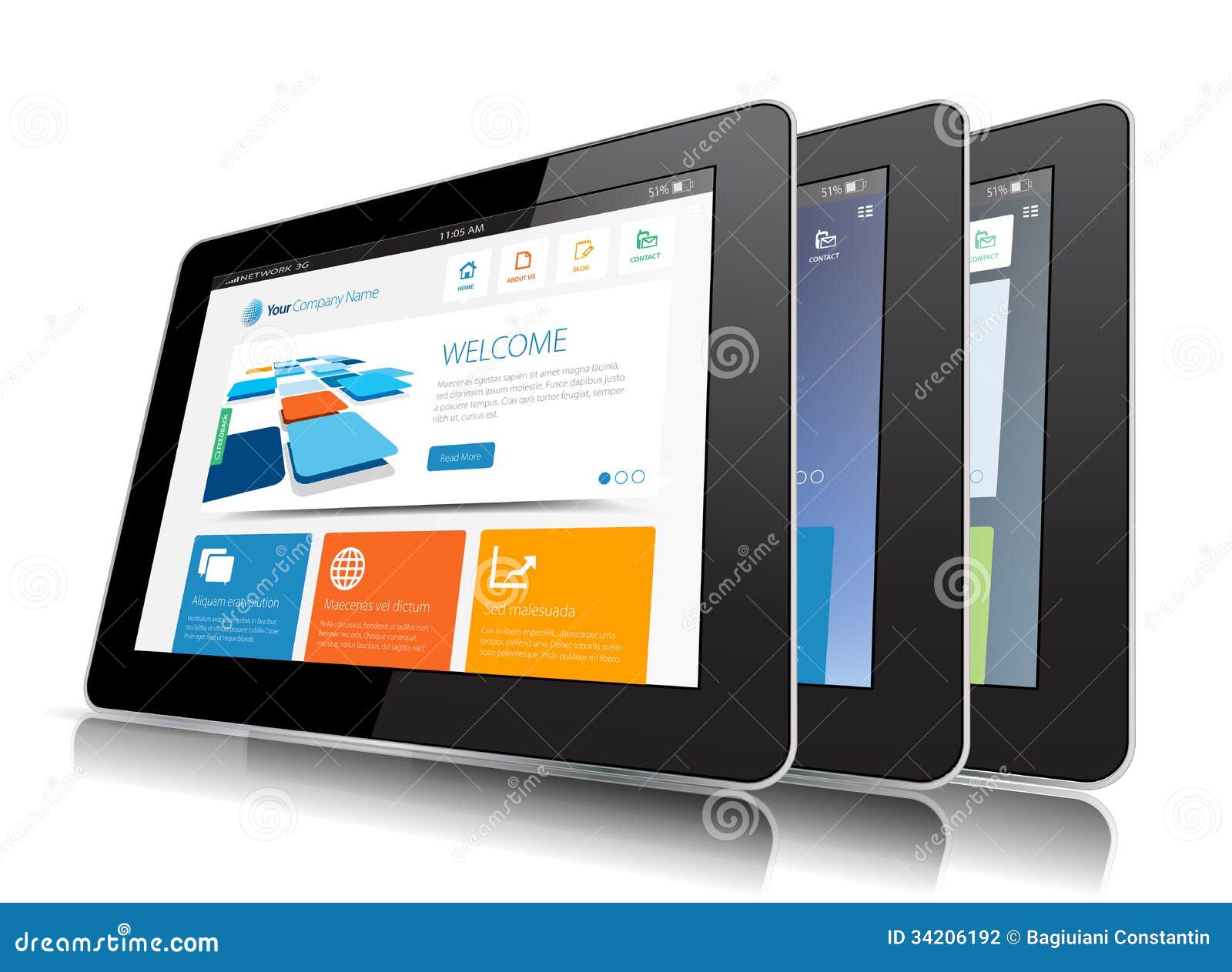 Internet Tablet stock vector. Illustration of connection - 34206192