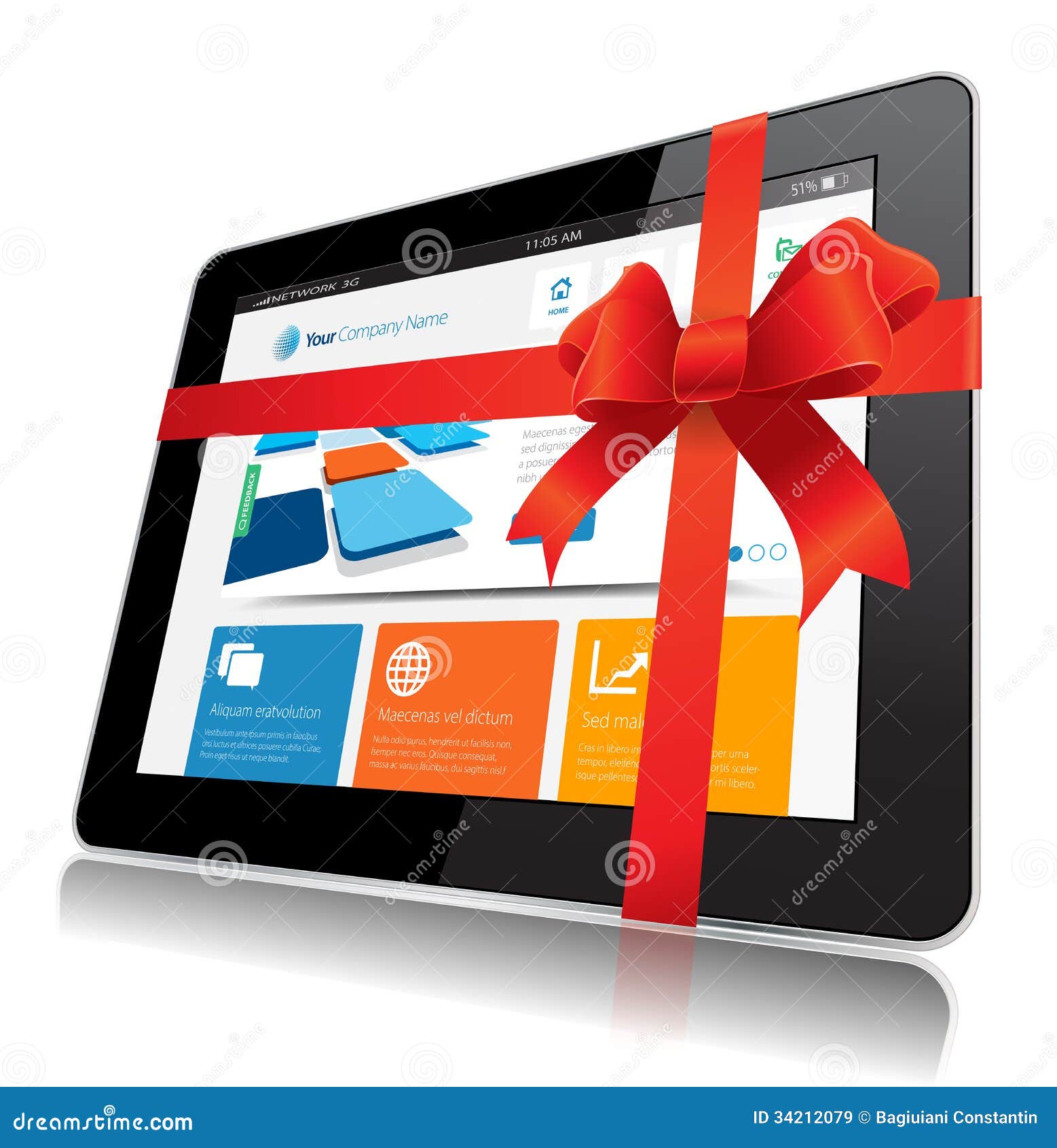 Internet Tablet stock vector. Illustration of isolated - 34212079