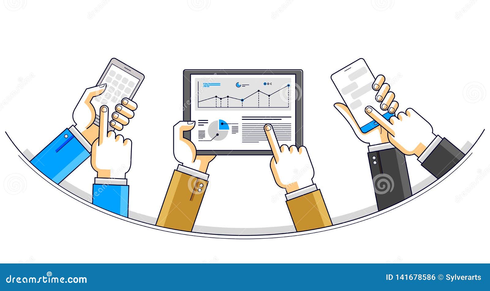 Internet Teamwork Online Team is Working and Having Communication Using ...