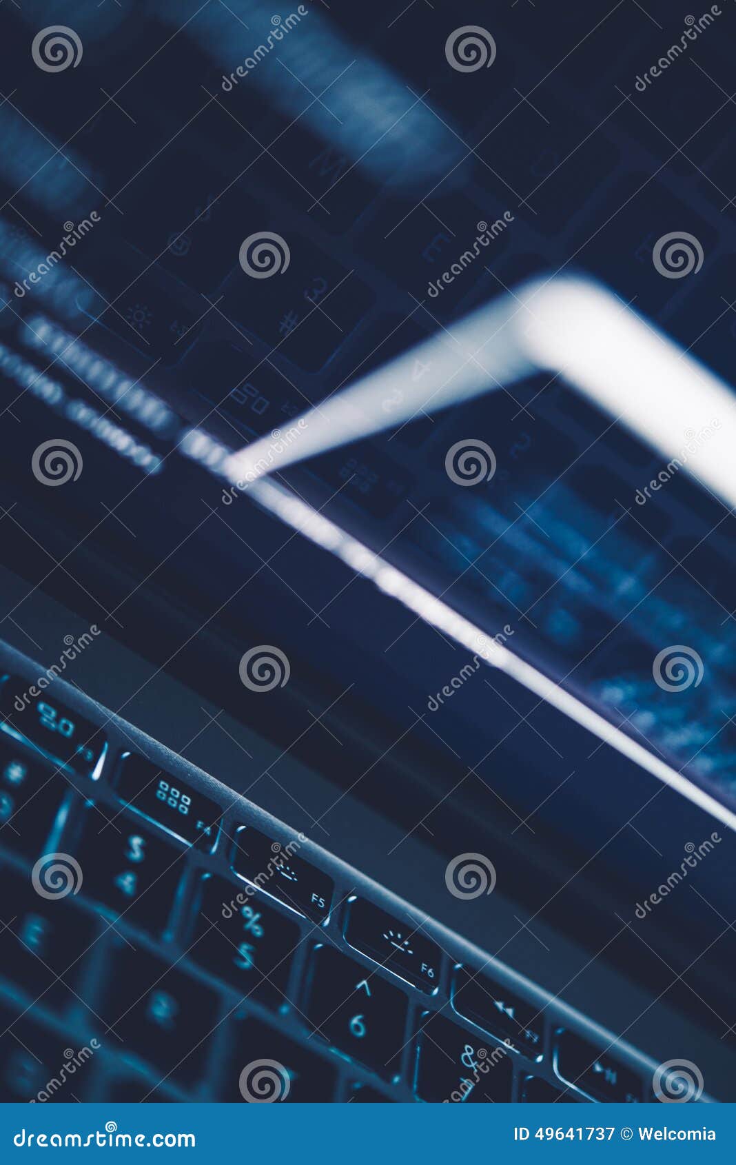 Internet Technologies Backdrop Stock Image - Image of laptop, server ...