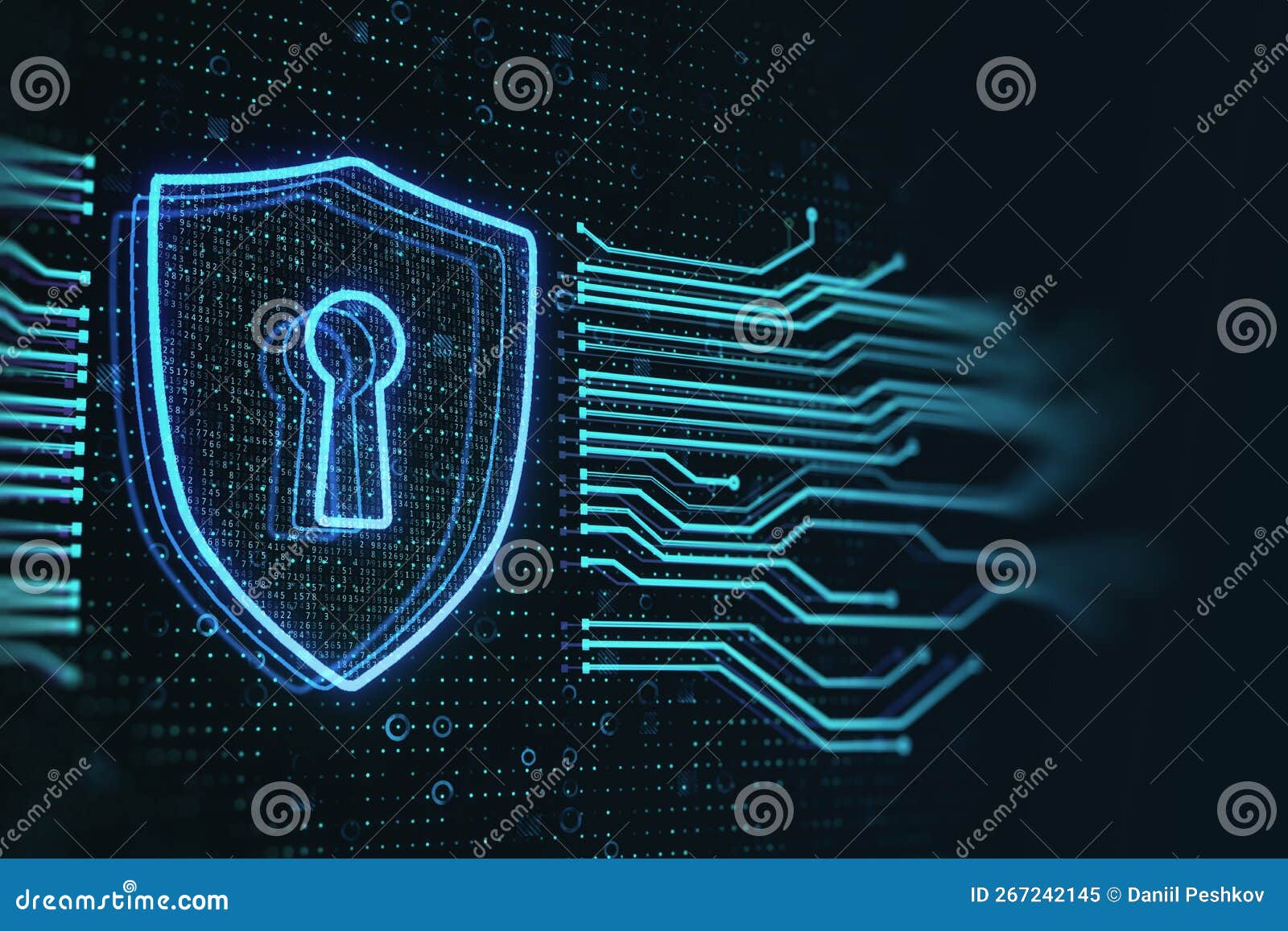 Internet Technologies Security and Antivirus Concept with Digital ...