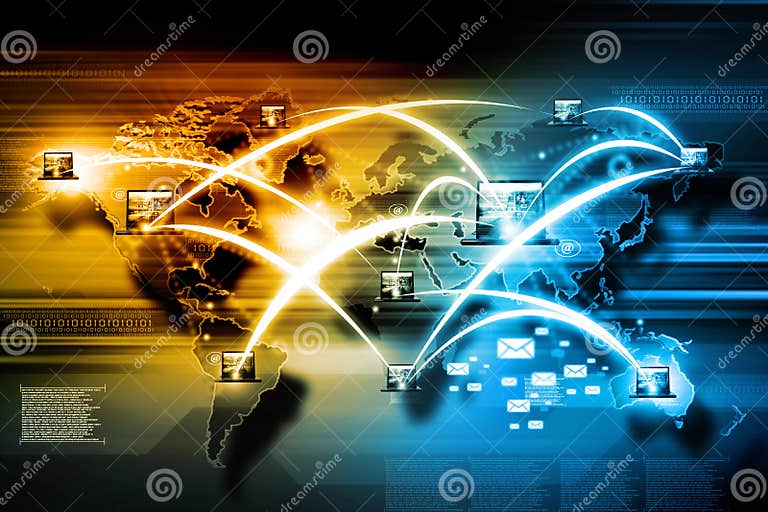 Internet technology stock illustration. Illustration of planet - 54934708