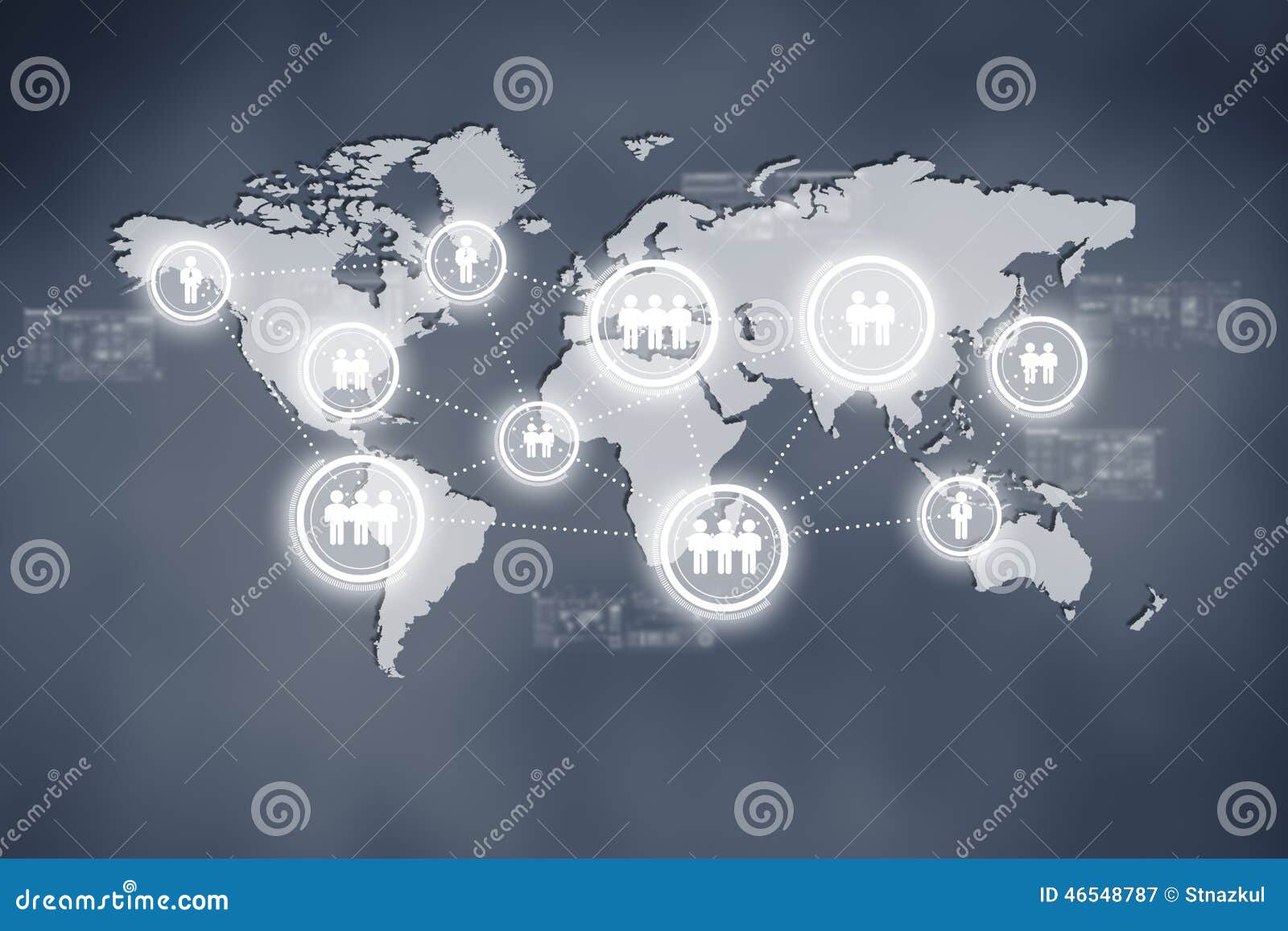 Internet Technology Concept of Global Business or Social Network Stock ...