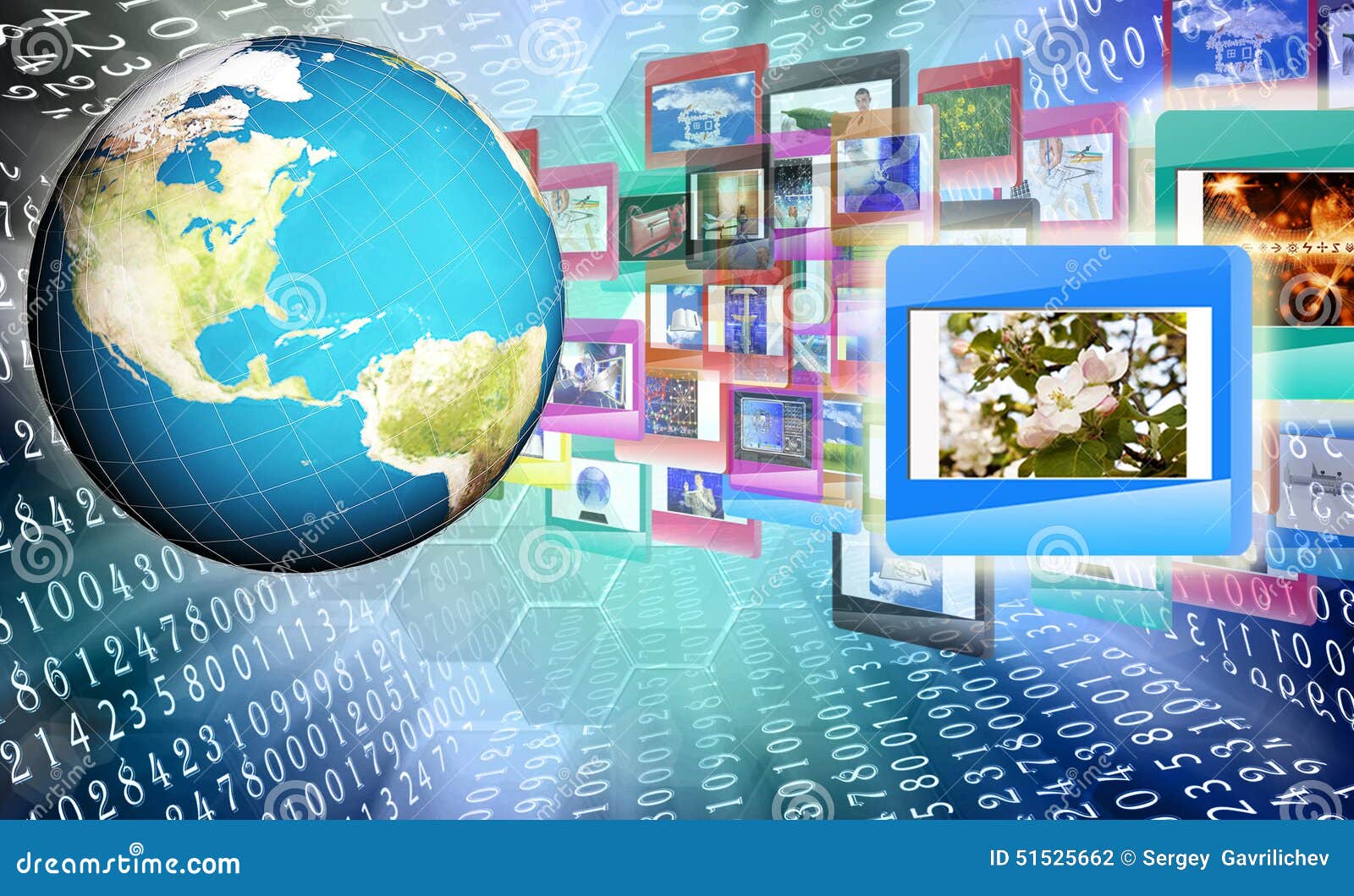 Internet Technology.Globalization Stock Photo - Image of design, nature ...