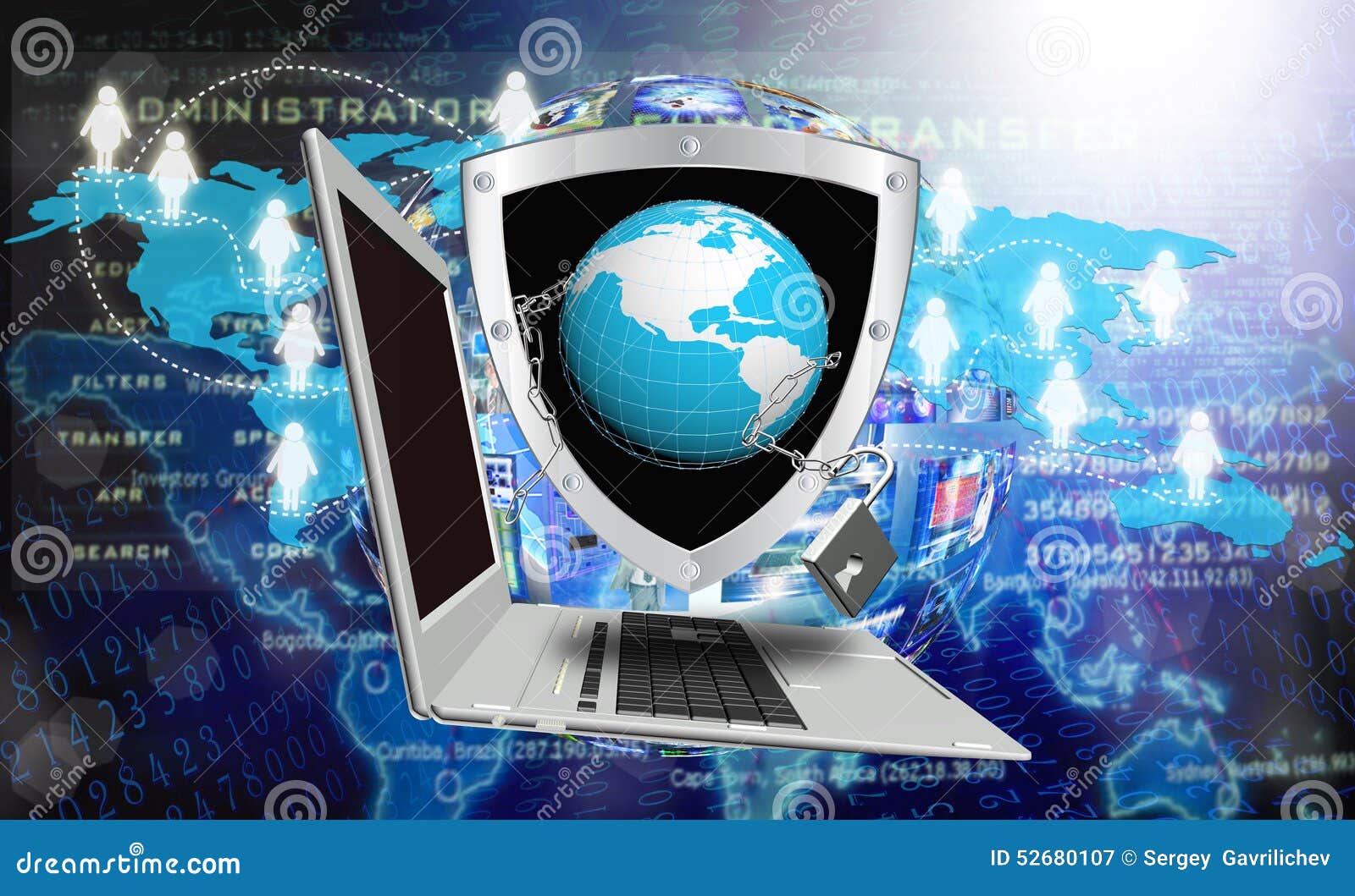Internet Technology.Globalization Stock Illustration - Illustration of ...