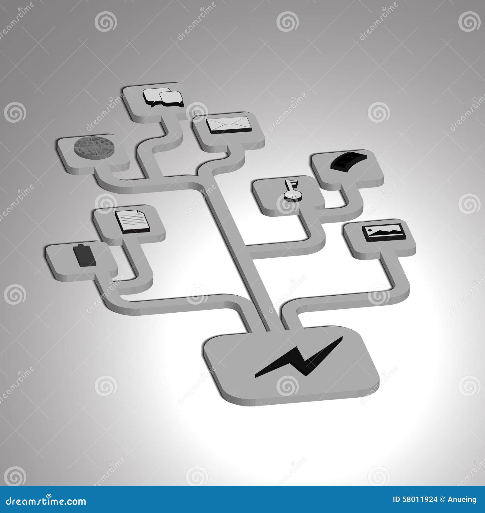 Internet Technology Infographic Chart Background Stock Vector ...