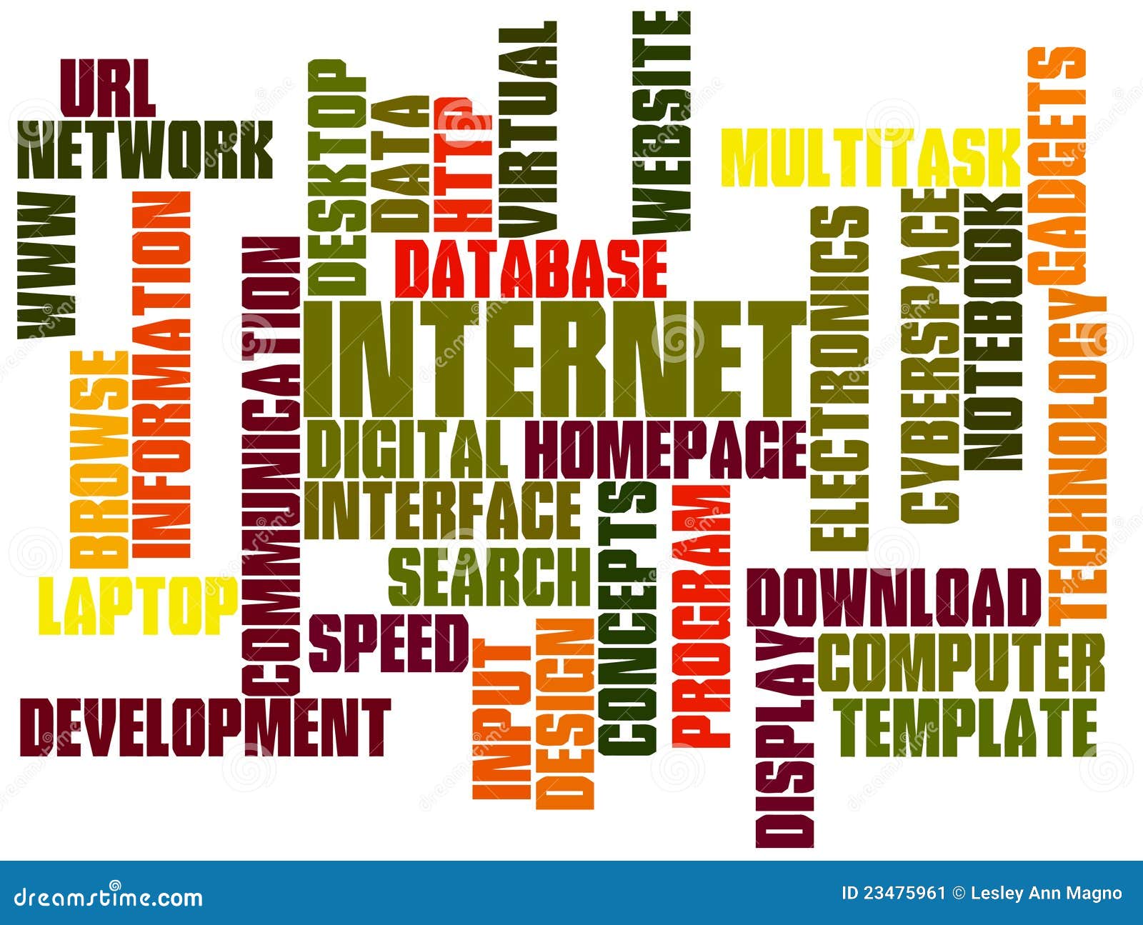 Internet Technology Tag Cloud Stock Illustration - Illustration of ...