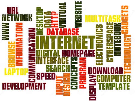 Internet Technology Tag Cloud Stock Illustration - Illustration of ...