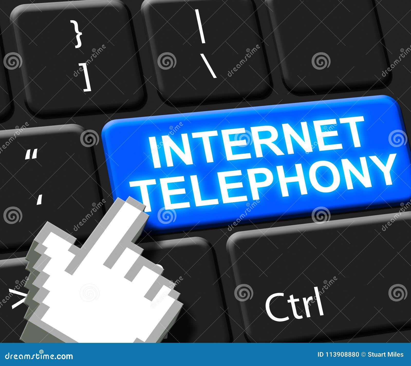 Internet Telephony Key Voice Broadband 3d Illustration Stock ...