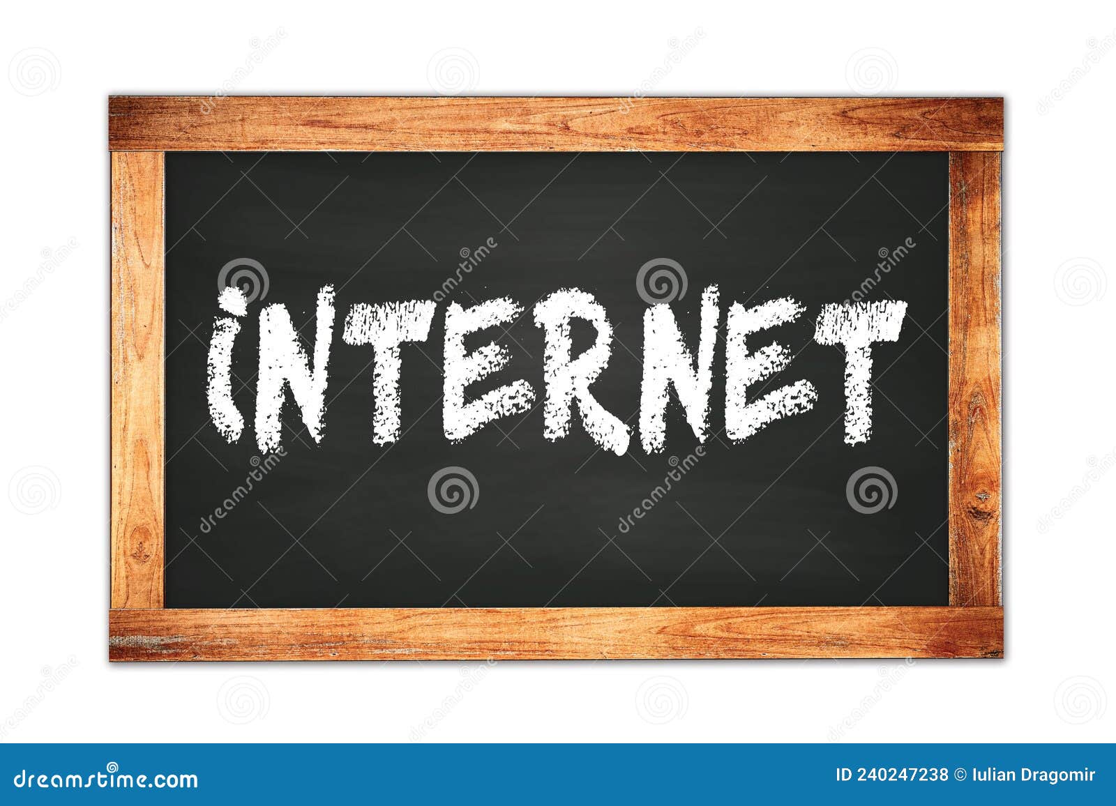 INTERNET Text Written on Wooden Frame School Blackboard Stock Photo ...