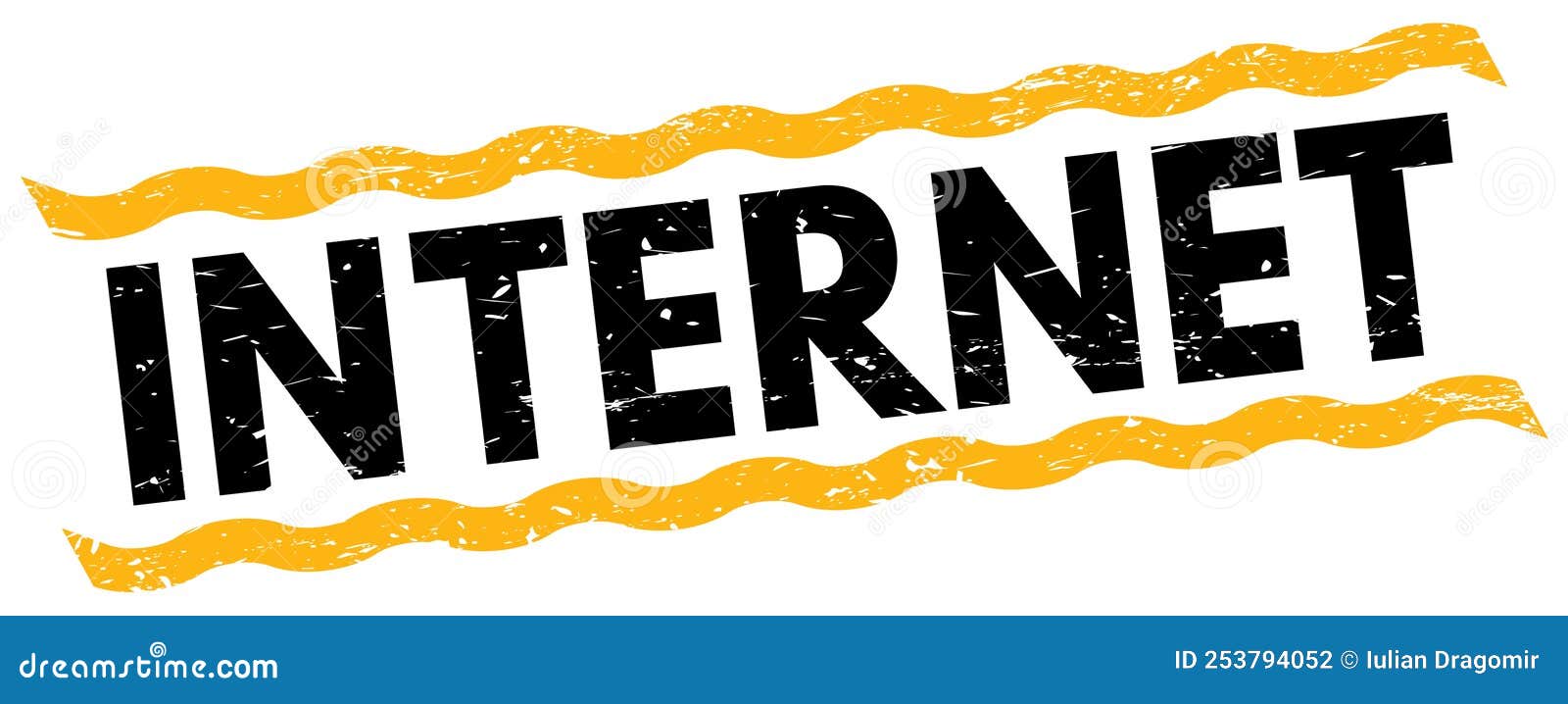 INTERNET Text on Yellow-black Lines Stamp Sign Stock Illustration ...