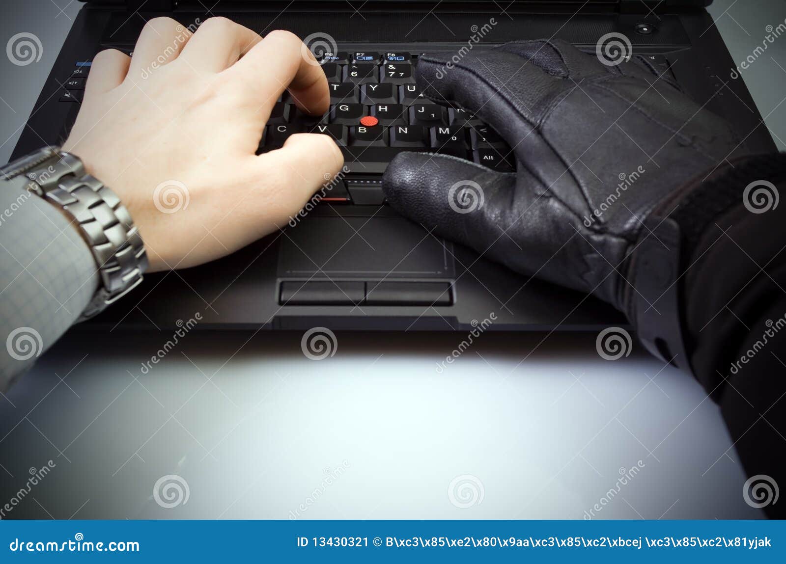 Internet Theft on Laptop Keyboard Stock Image - Image of data, criminal ...