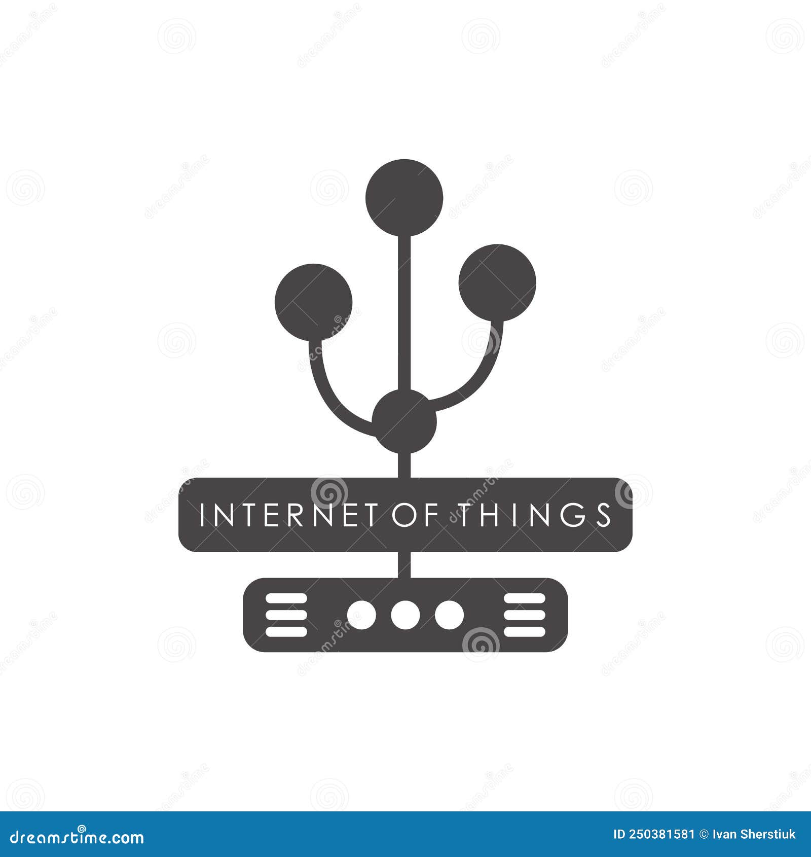 Internet Thing Logo Symbol. Artificial Intelligence. Vector Flat ...
