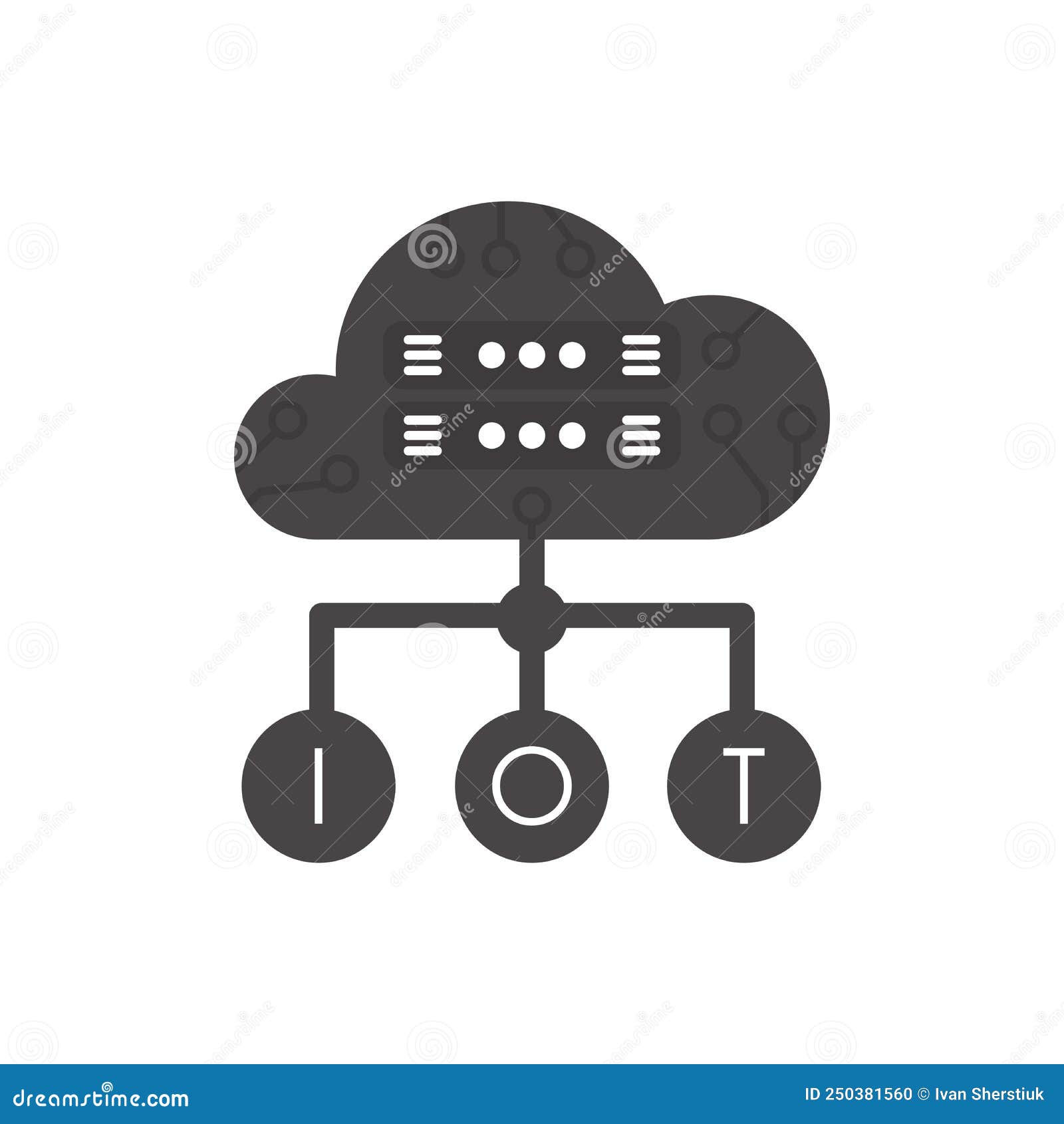 Internet Thing Logo Symbol. IoT Concept. Vector Flat Illustration ...