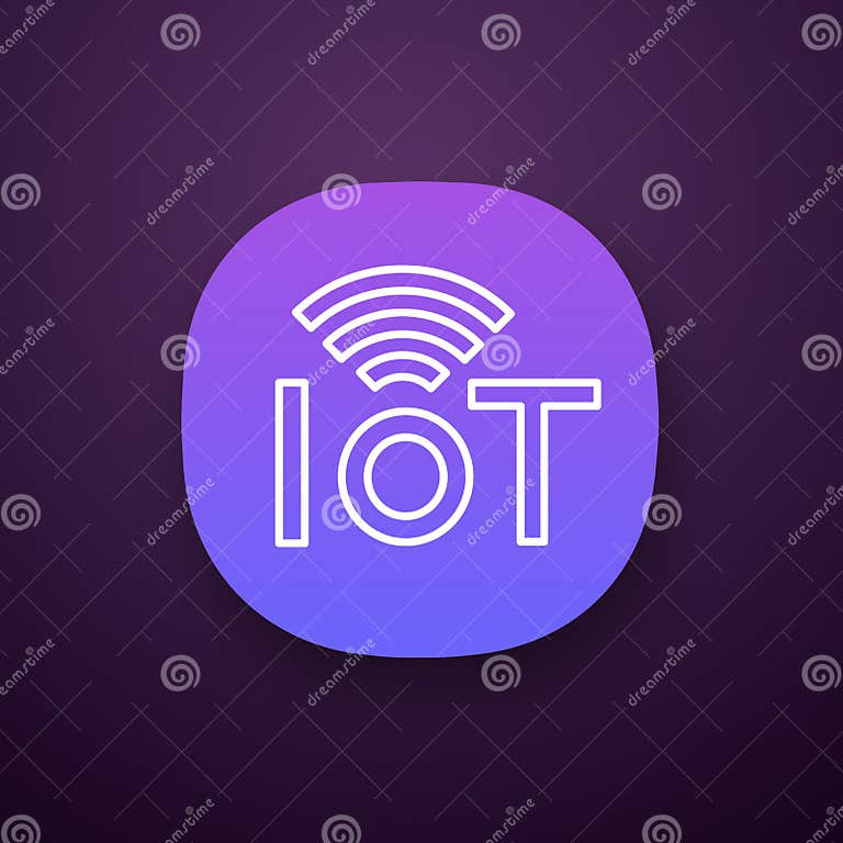Internet of Things App Icon Stock Vector - Illustration of control ...