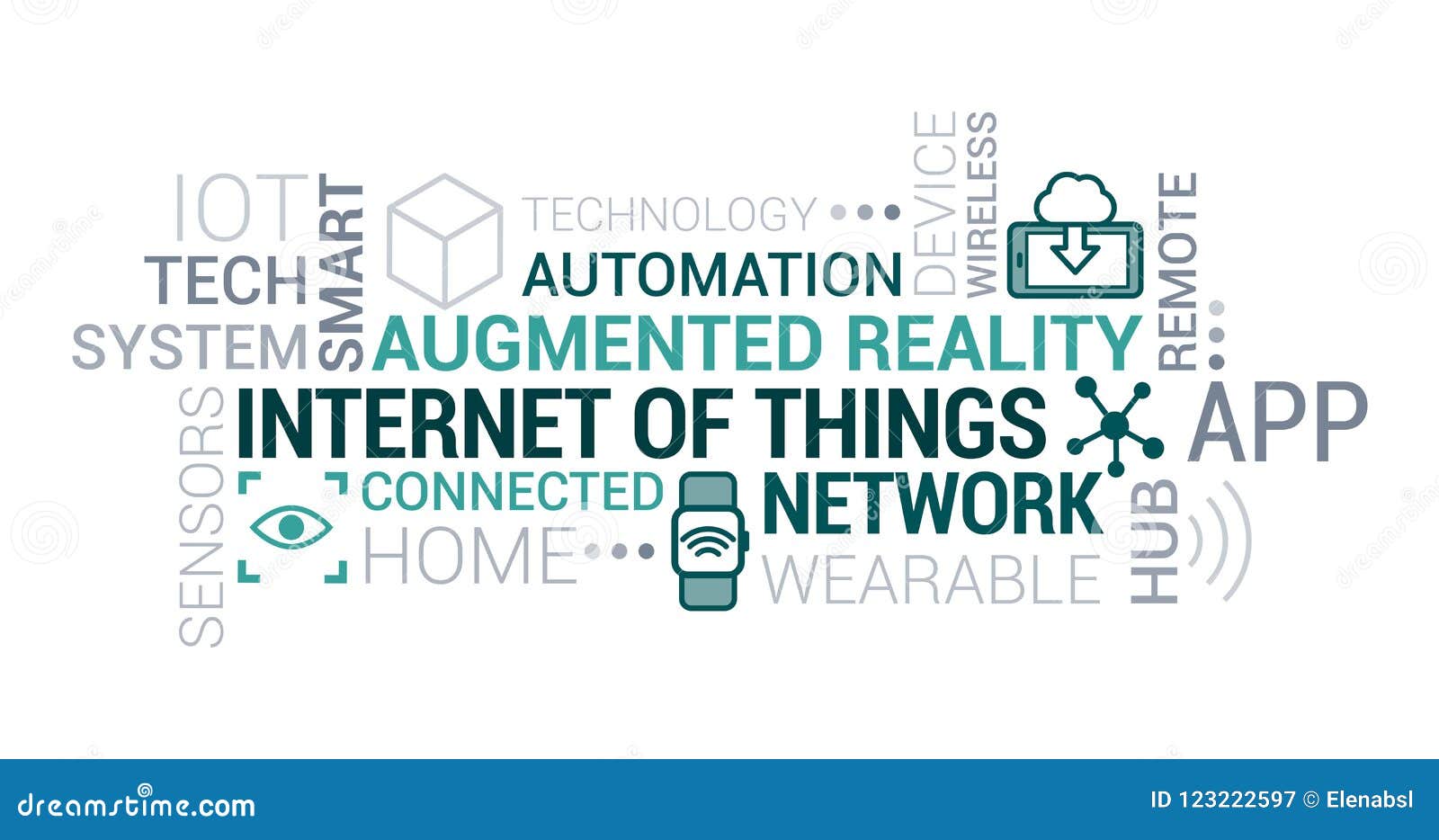 Internet of Things and Augmented Reality Tag Cloud Stock Vector - Illustration of devices ...
