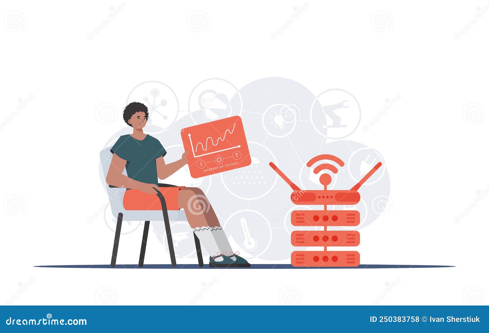 A Man Holds A Panel With Analyzers And Indicators In His Hands ...