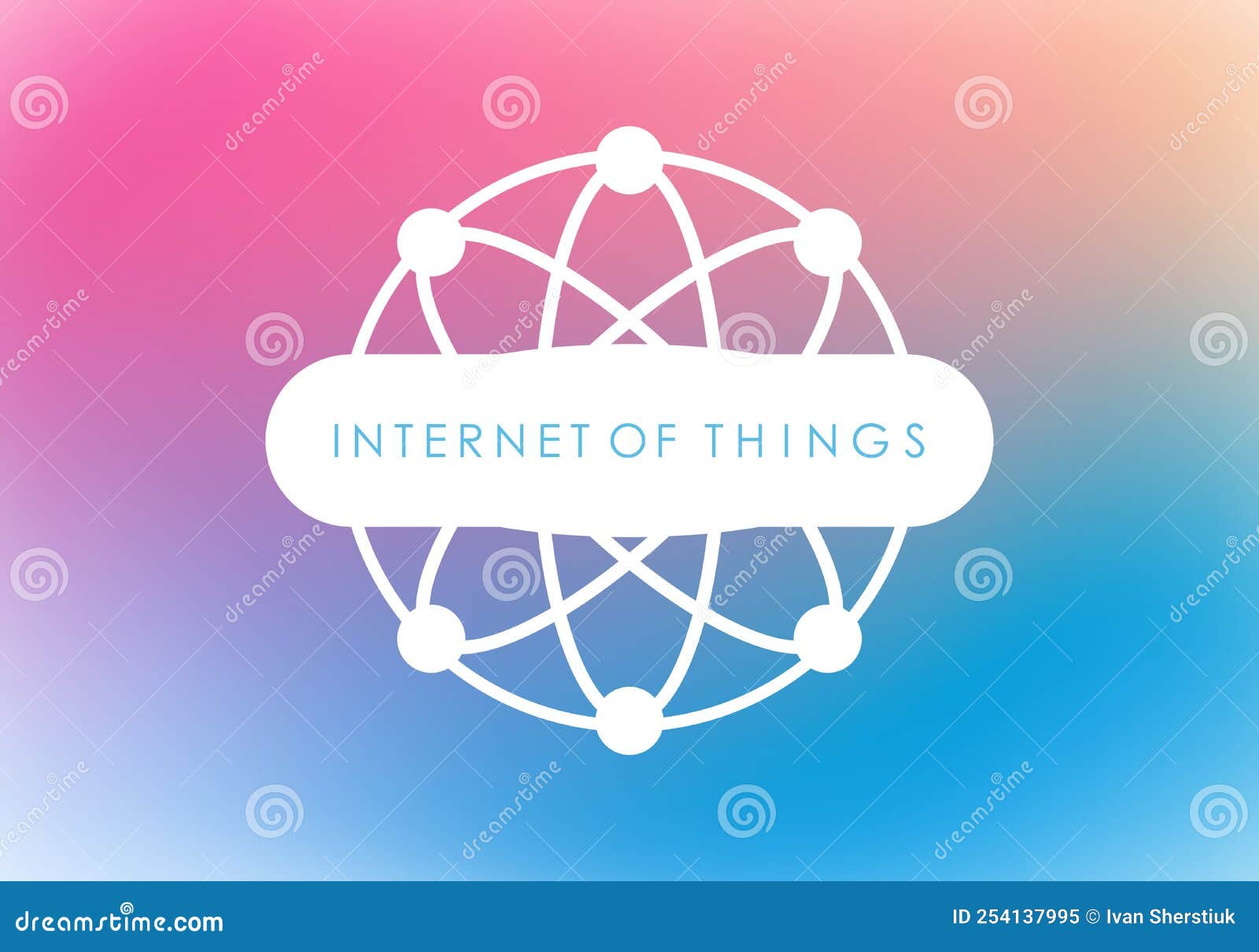 Internet of Things Bright Banner. Vector Illustration. Stock Vector ...