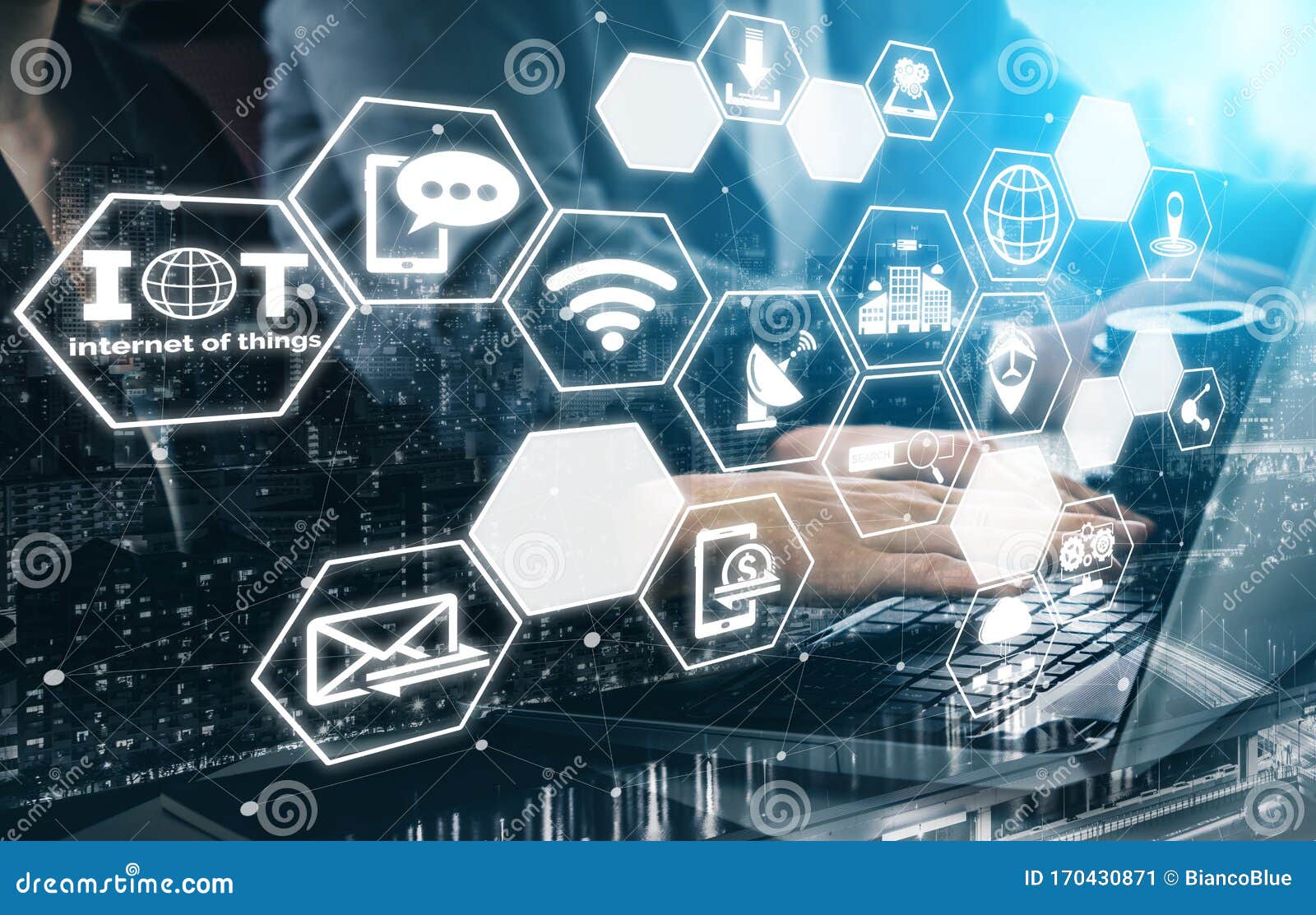 Internet of Things and Communication Technology Stock Image - Image of ...