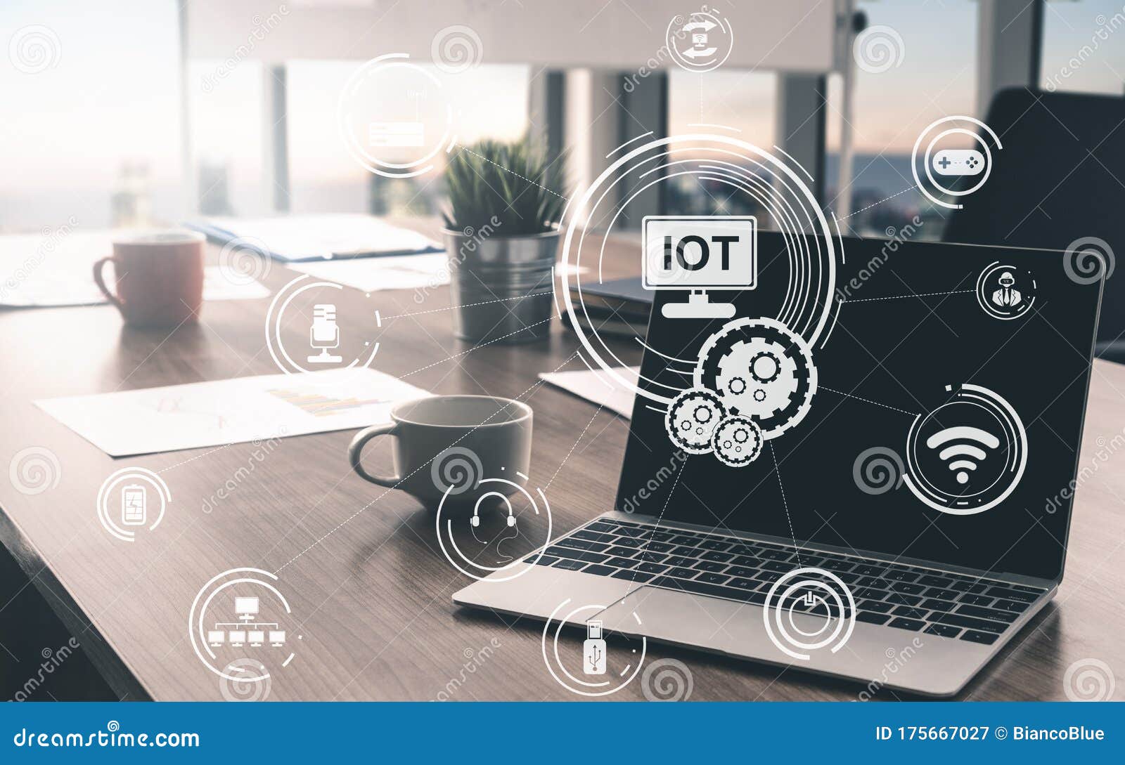 Internet of Things and Communication Technology Stock Image - Image of ...