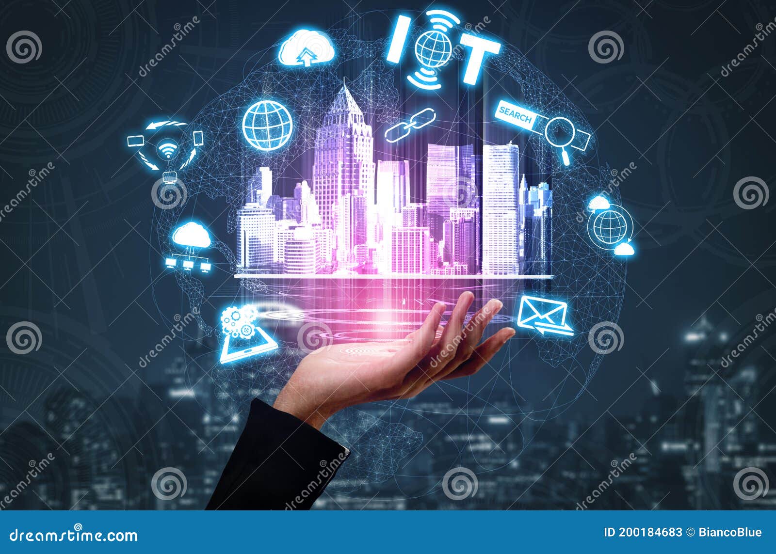 Internet of Things and Communication Technology Stock Image - Image of ...