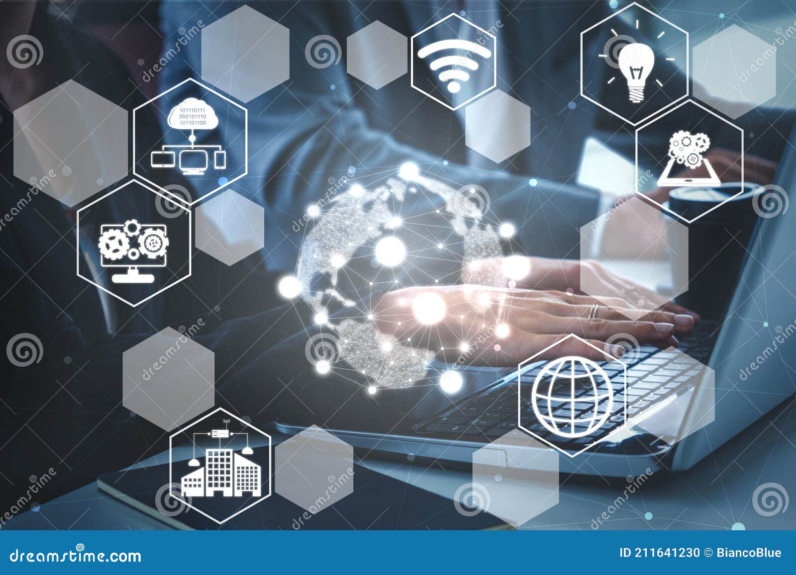 Internet of Things and Communication Technology Stock Photo - Image of ...