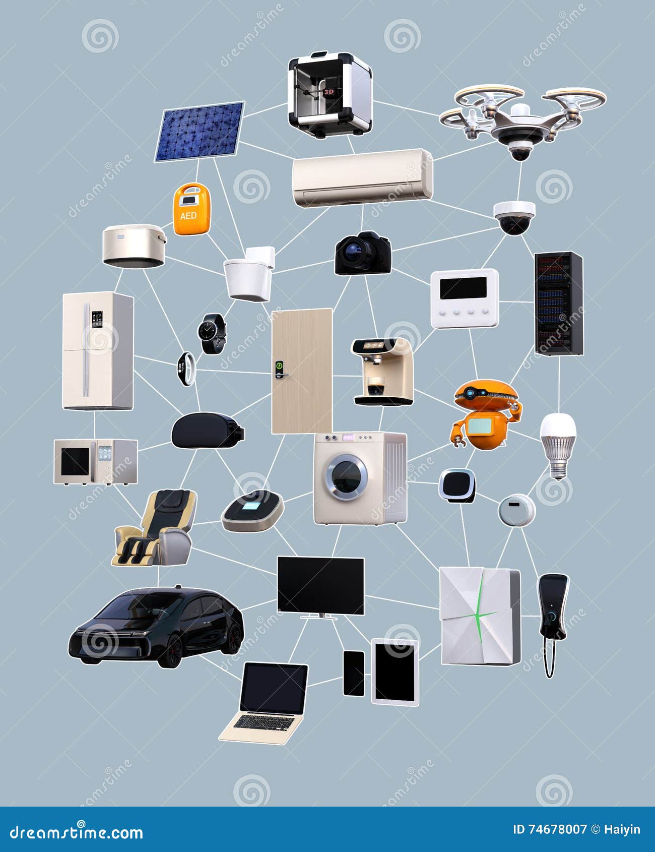Internet of Things Concept for Consumer Products Stock Illustration ...