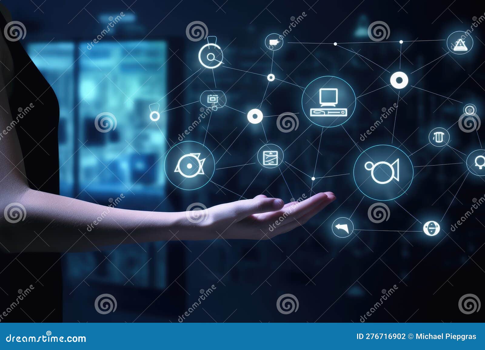 Internet of Things Concept Created with Generative AI Technology ...