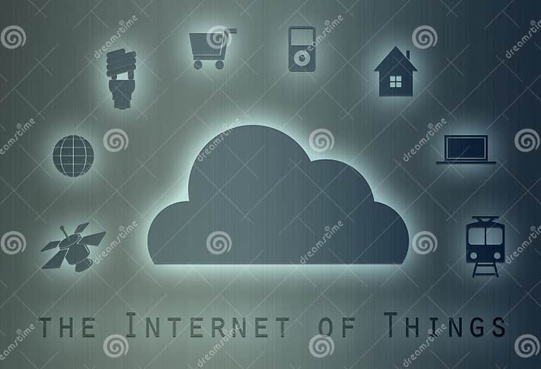 Internet of things concept stock illustration. Illustration of virtual ...