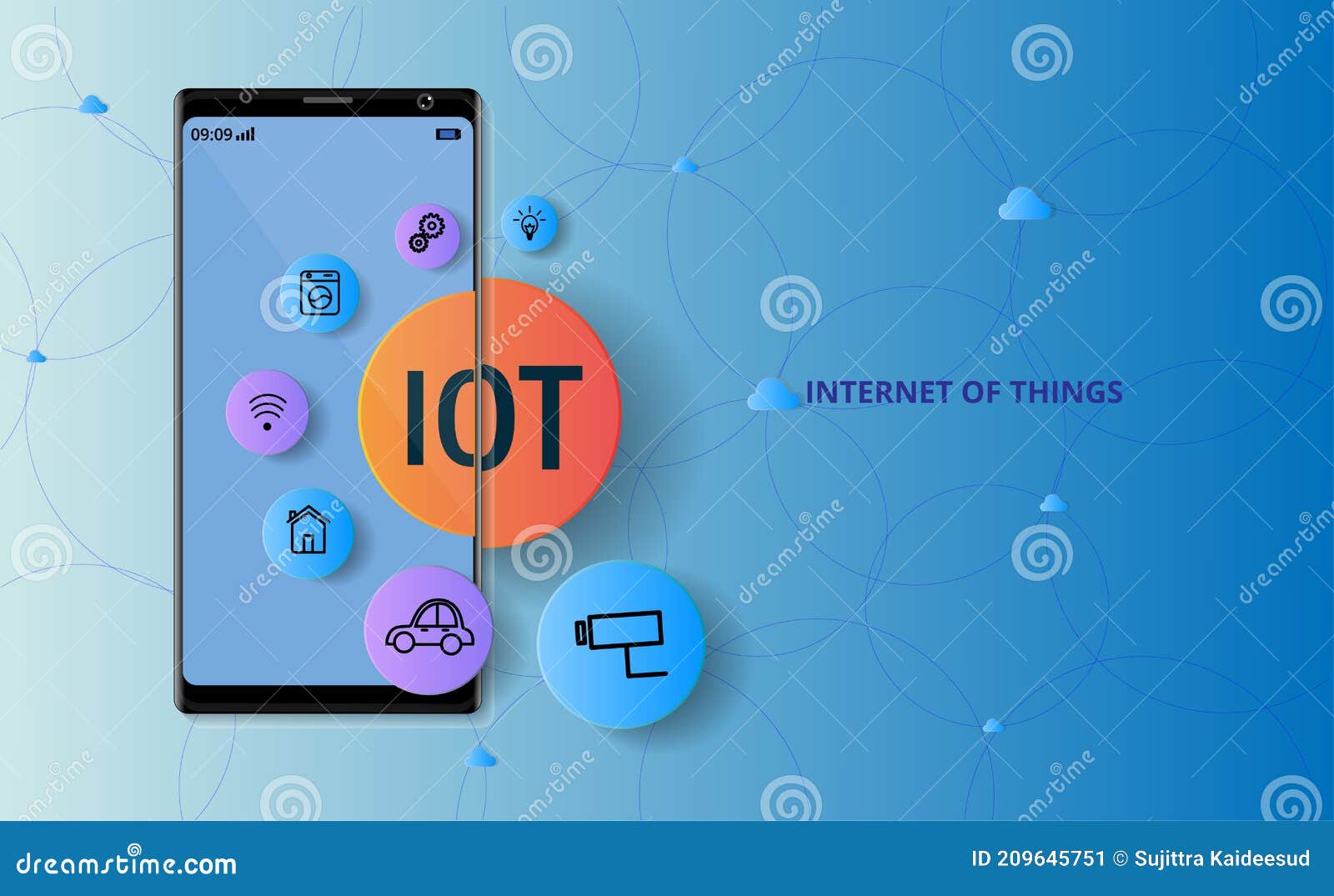 INTERNET of THINGS CONCEPT stock vector. Illustration of connection ...