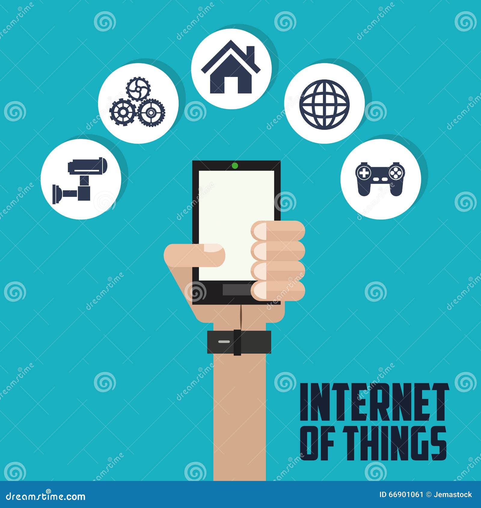 Internet of things design stock vector. Illustration of symbol - 66901061