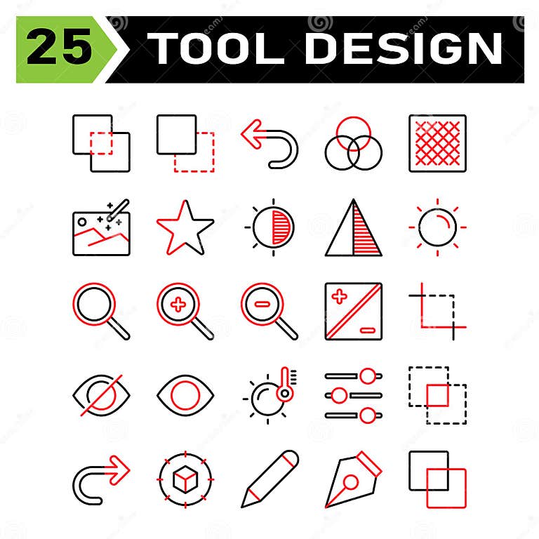 Internet of Things Icon Set Include Combine, Unite, Edit, Design, Tool ...